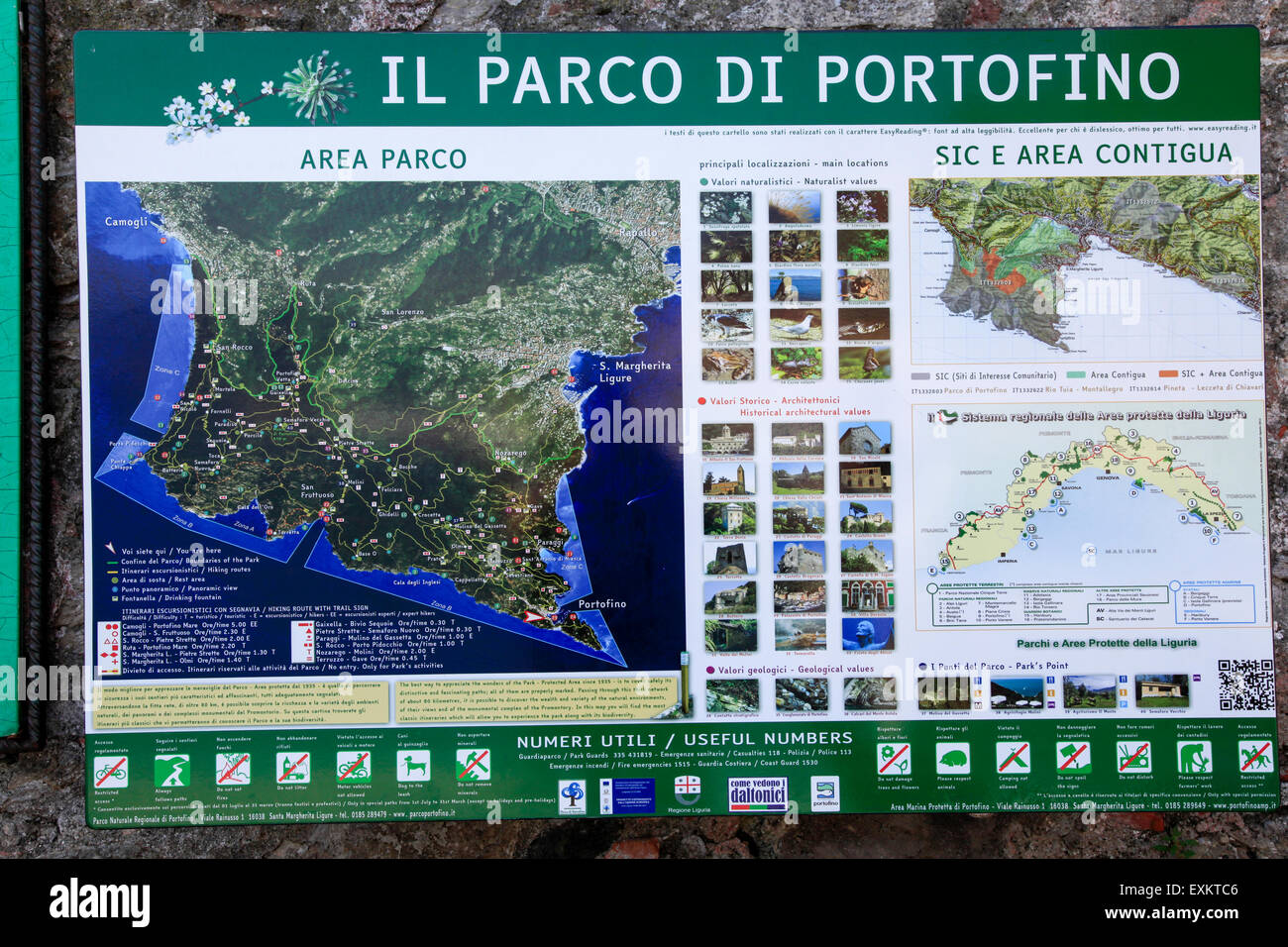 Mappa e Informazioni turistiche a Portofino, Golfo del Tigullio ...