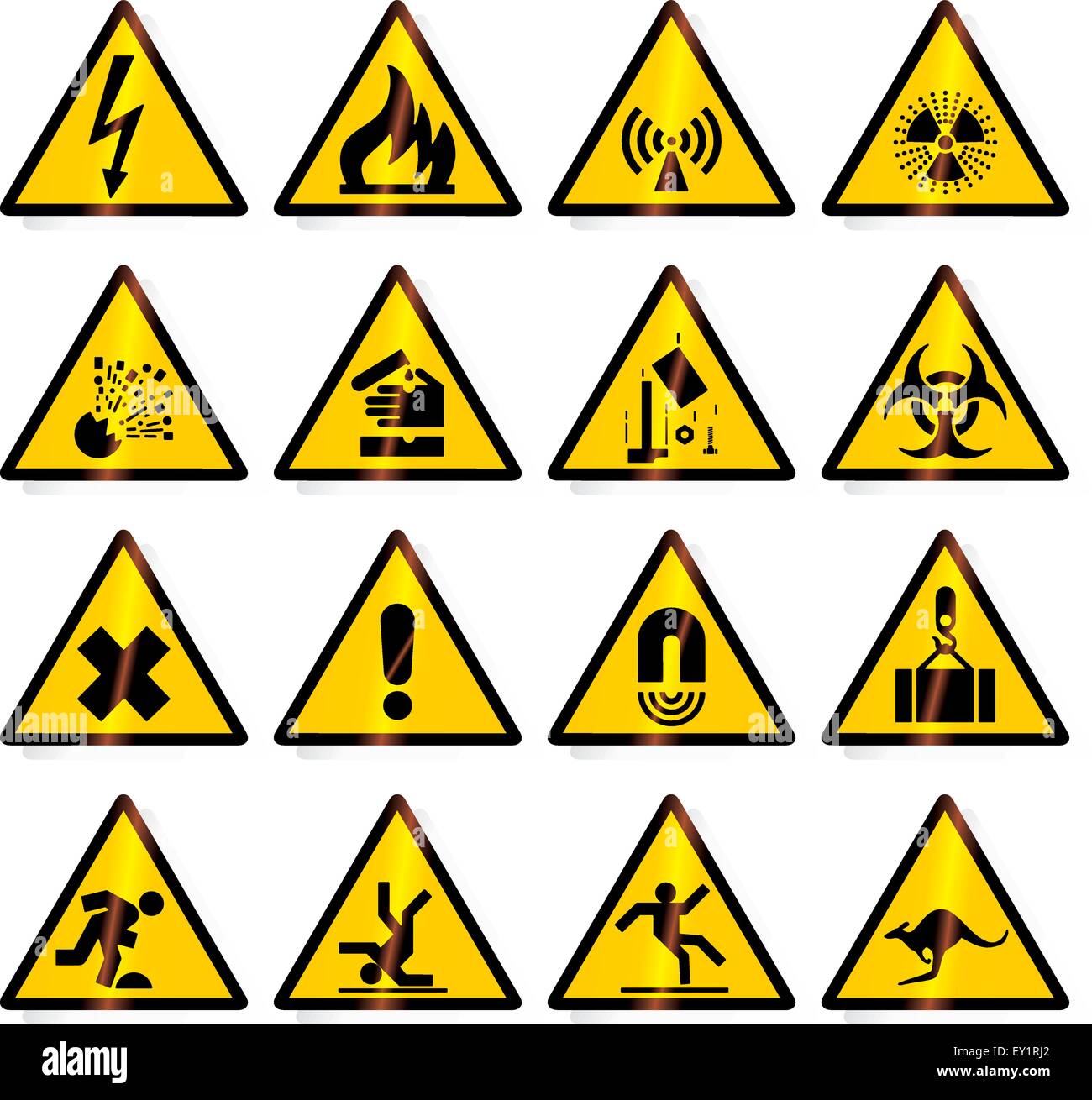 Segnali di pericolo industriali Immagini Vettoriali Stock - Alamy