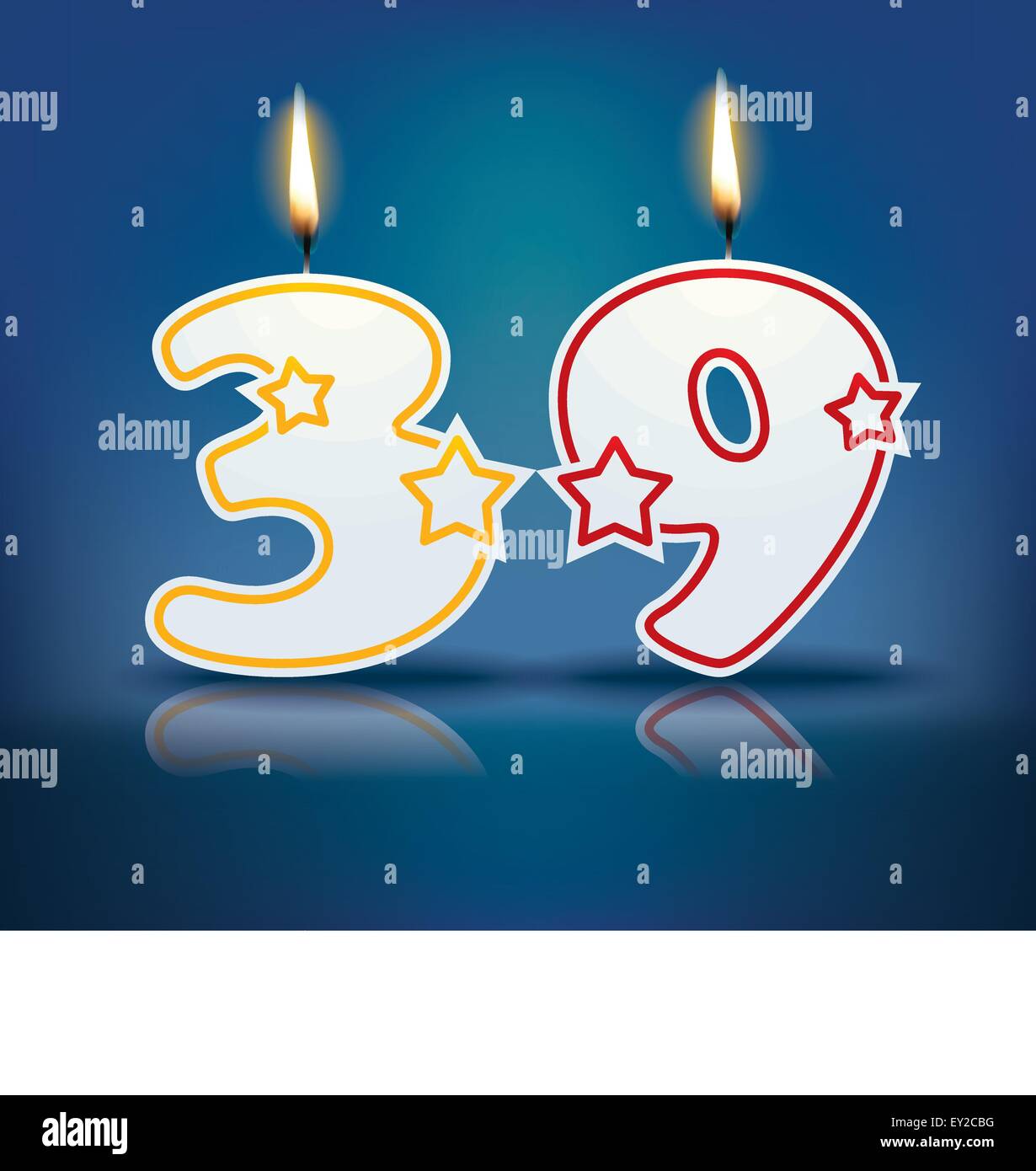Birthday candle number 39 flame immagini e fotografie stock ad alta ...