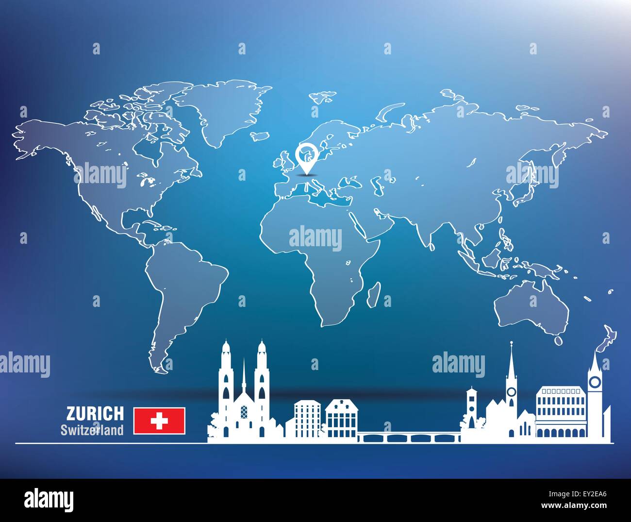 Zurigo mappa vettoriale Immagini Vettoriali Stock - Alamy