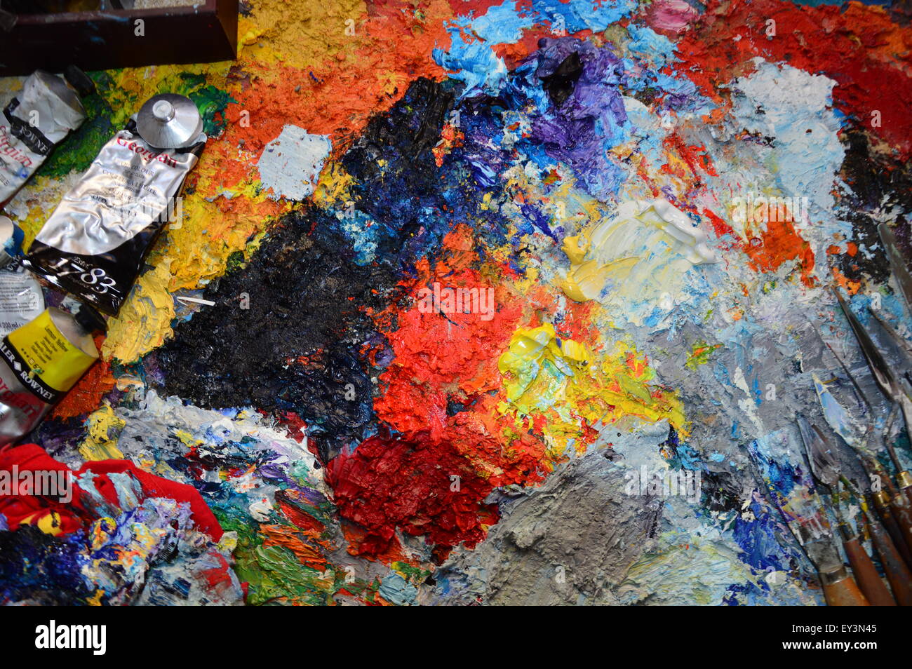 Tavolozza dei colori dei pittori immagini e fotografie stock ad alta ...