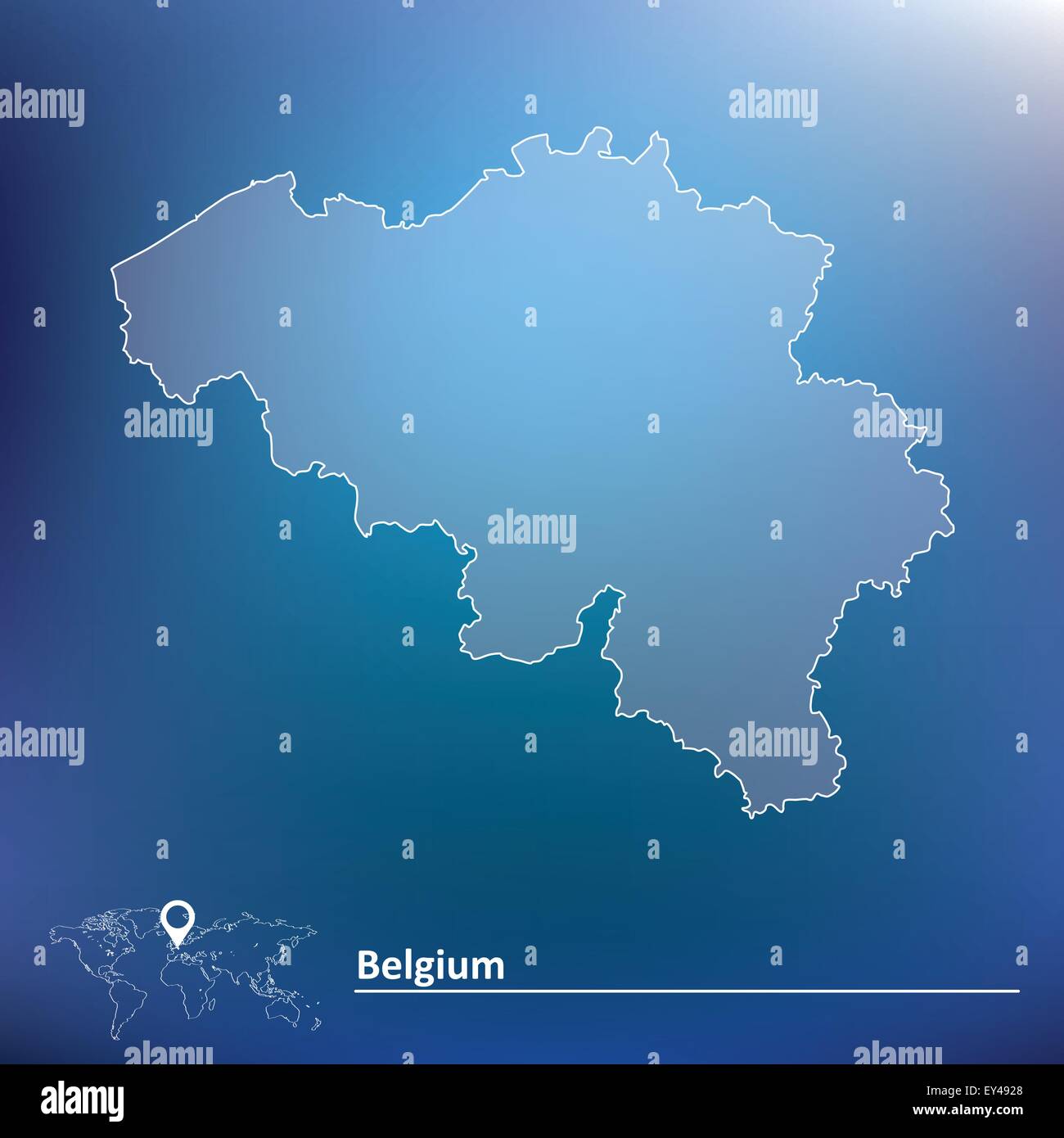 Belgium map geography Immagini Vettoriali Stock - Alamy