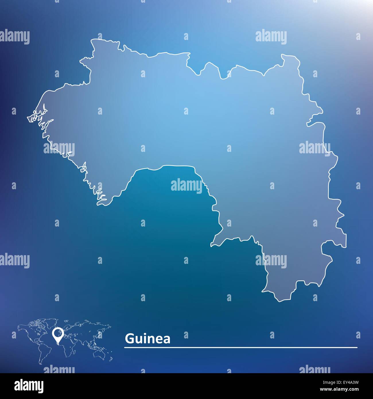 Mappa della guinea del paese Immagini Vettoriali Stock - Alamy