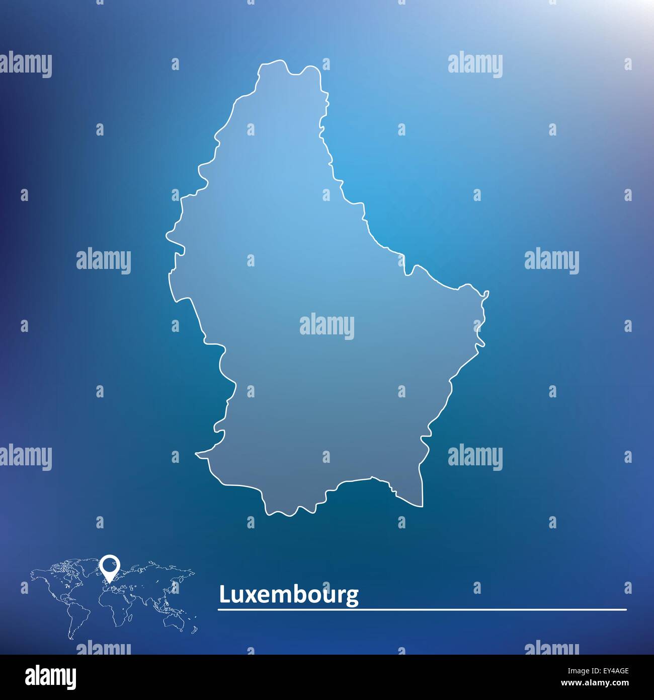 Mappa di lussemburgo Immagini Vettoriali Stock - Alamy