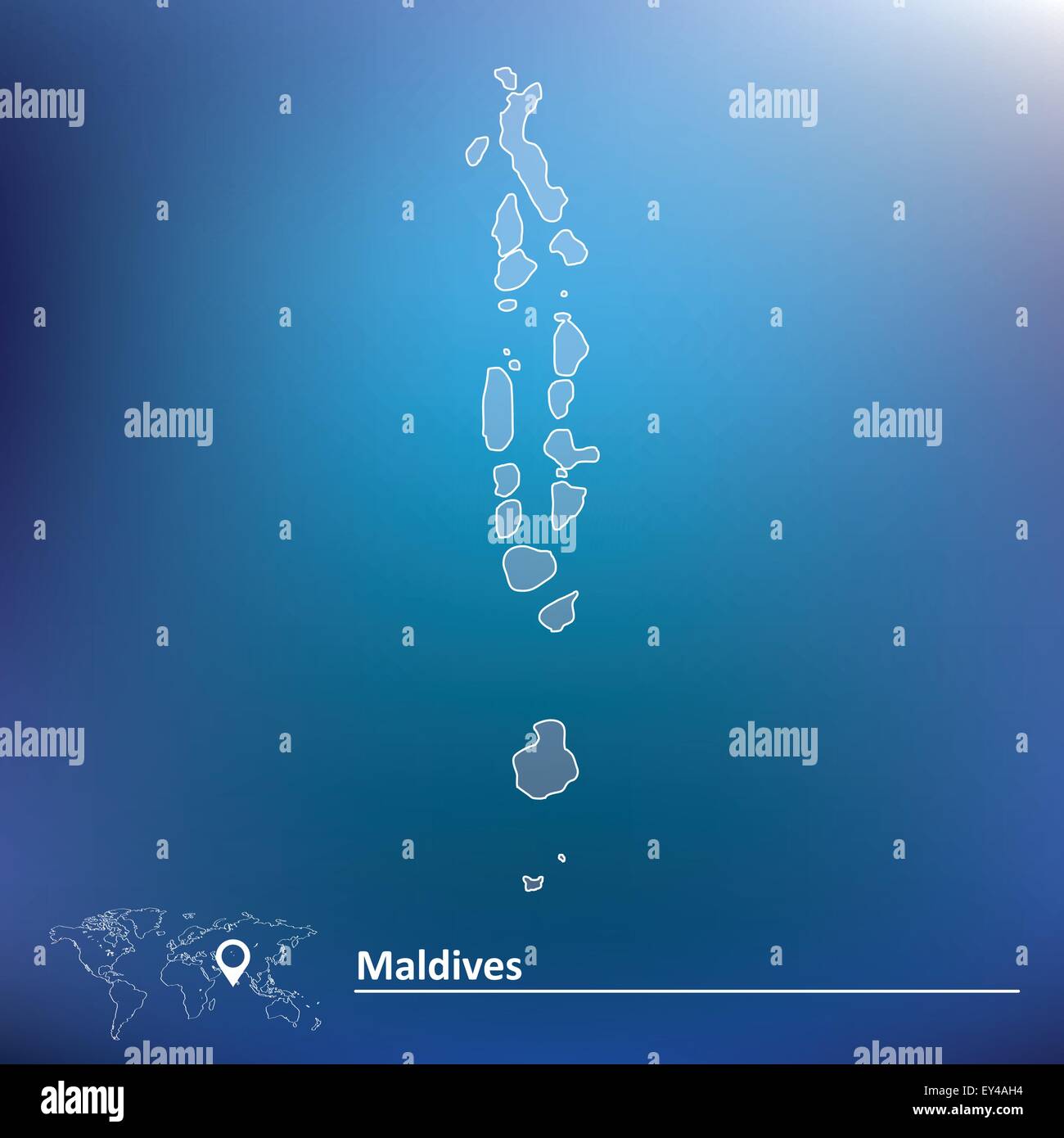 Mappa maldive Immagini Vettoriali Stock - Alamy