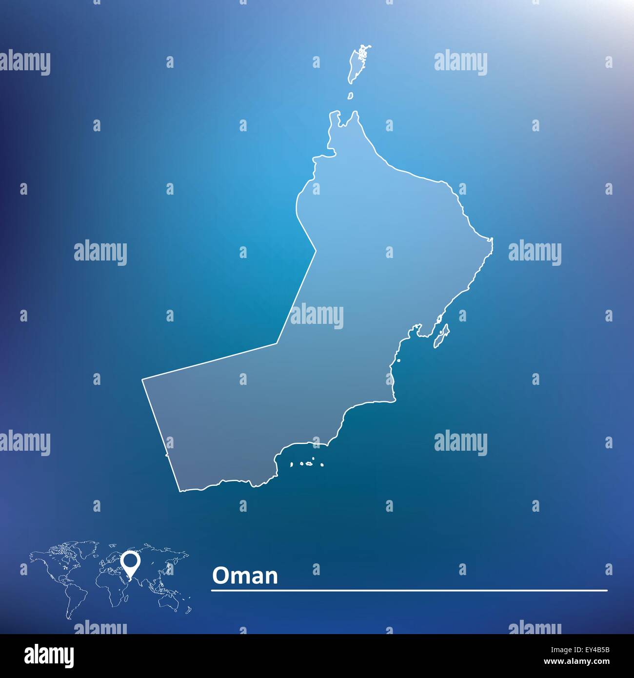 Map of oman immagini e fotografie stock ad alta risoluzione - Alamy