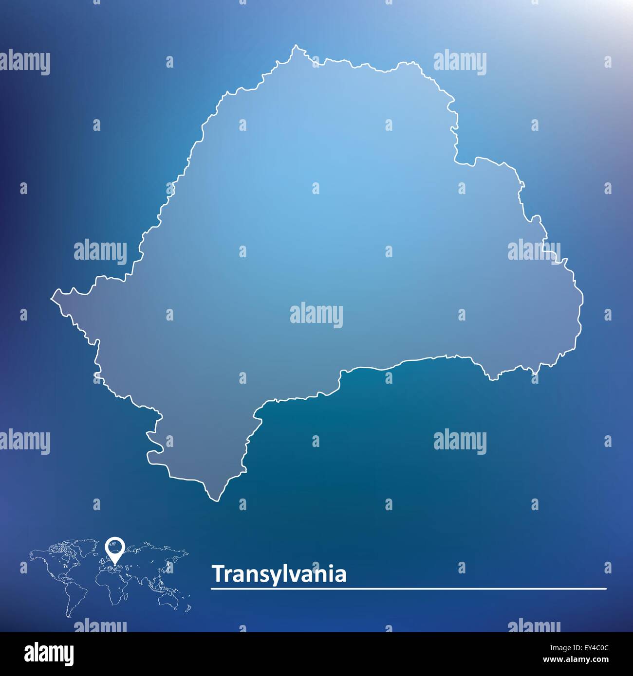 Transylvania map Immagini Vettoriali Stock - Alamy