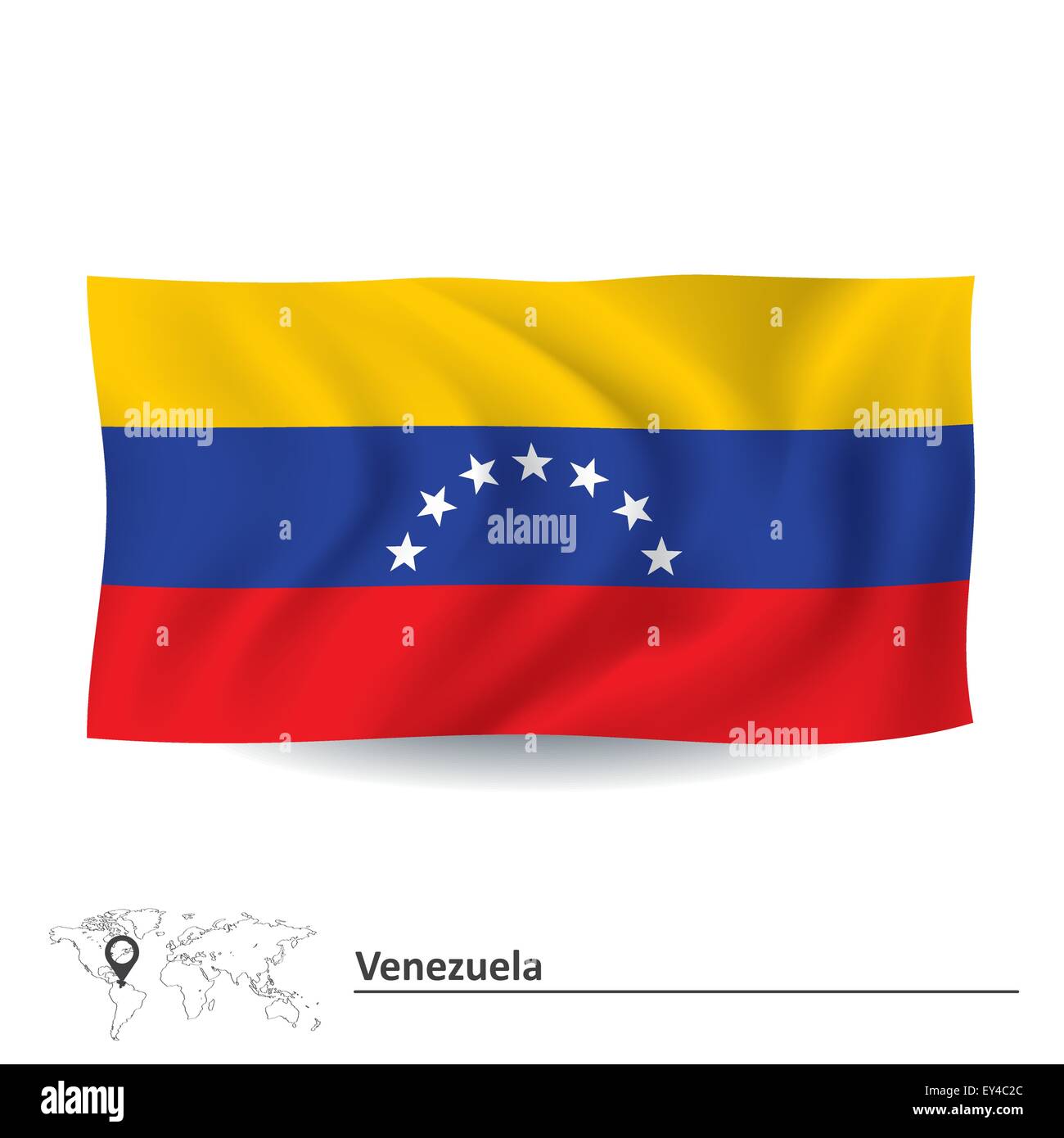 Mappa della bandiera del venezuela Immagini Vettoriali Stock - Alamy