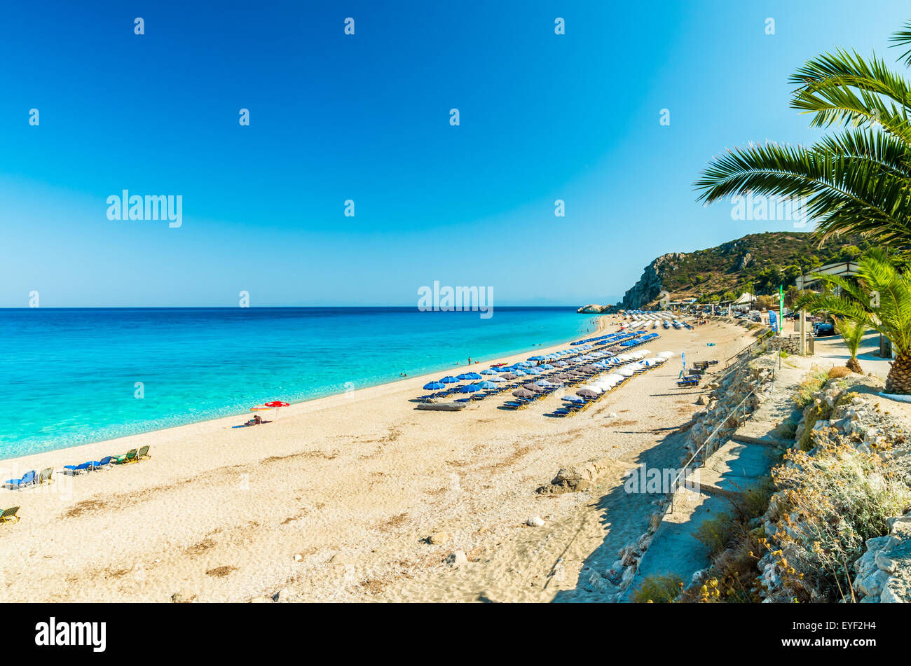 Kathisma Spiaggia è una delle migliori spiagge di Lefkada isola nel Mar Ionio Foto stock - Alamy