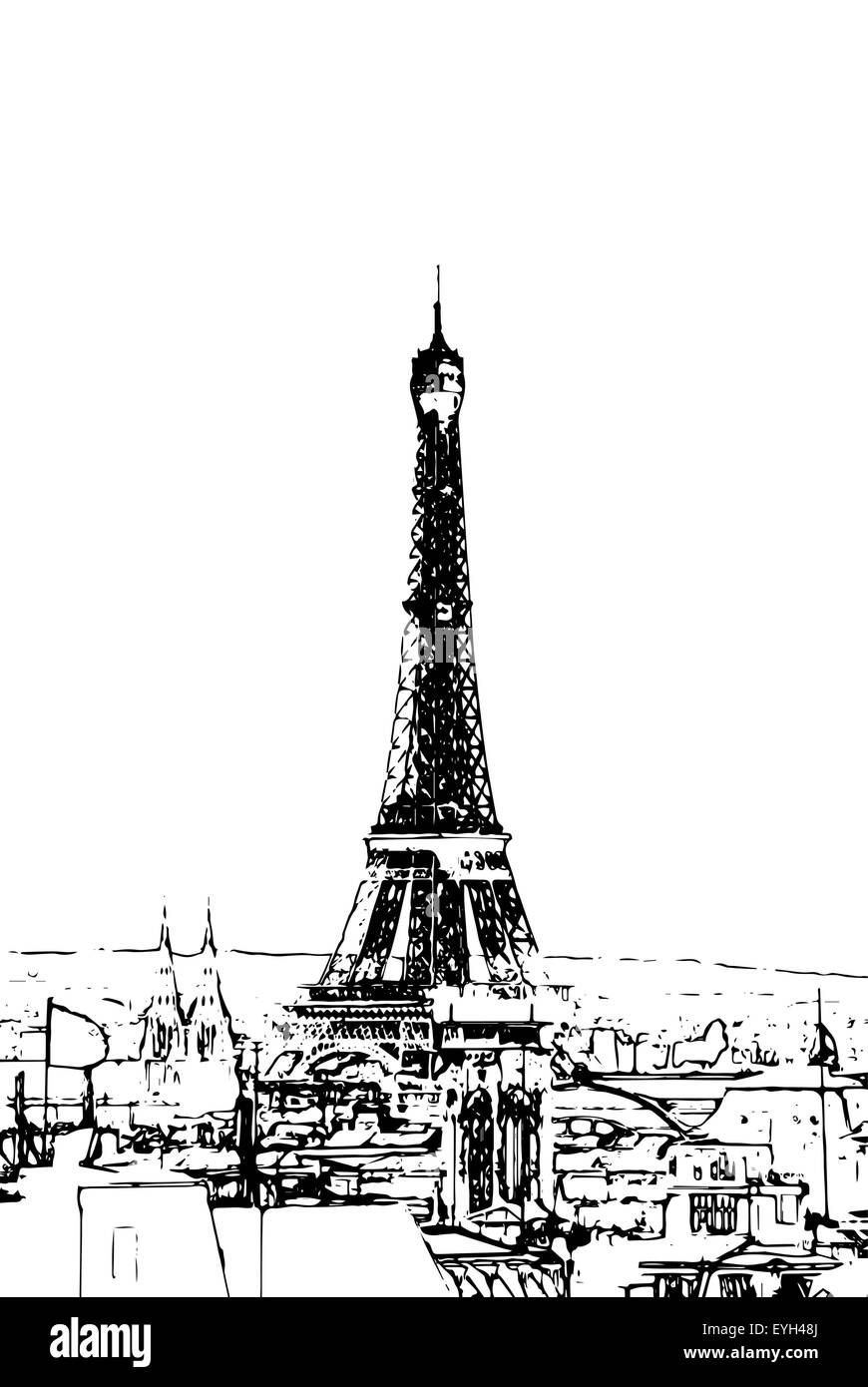 Torre eiffel al tramonto Immagini senza sfondo e Foto Stock ritagliate ...