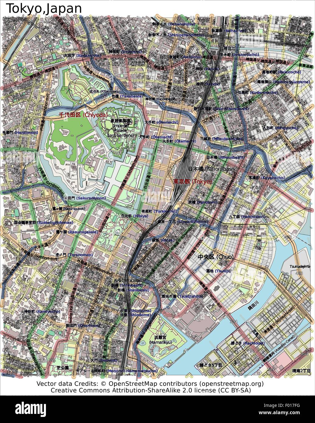 Mappa Di Tokyo Immagini Vettoriali Stock - Alamy