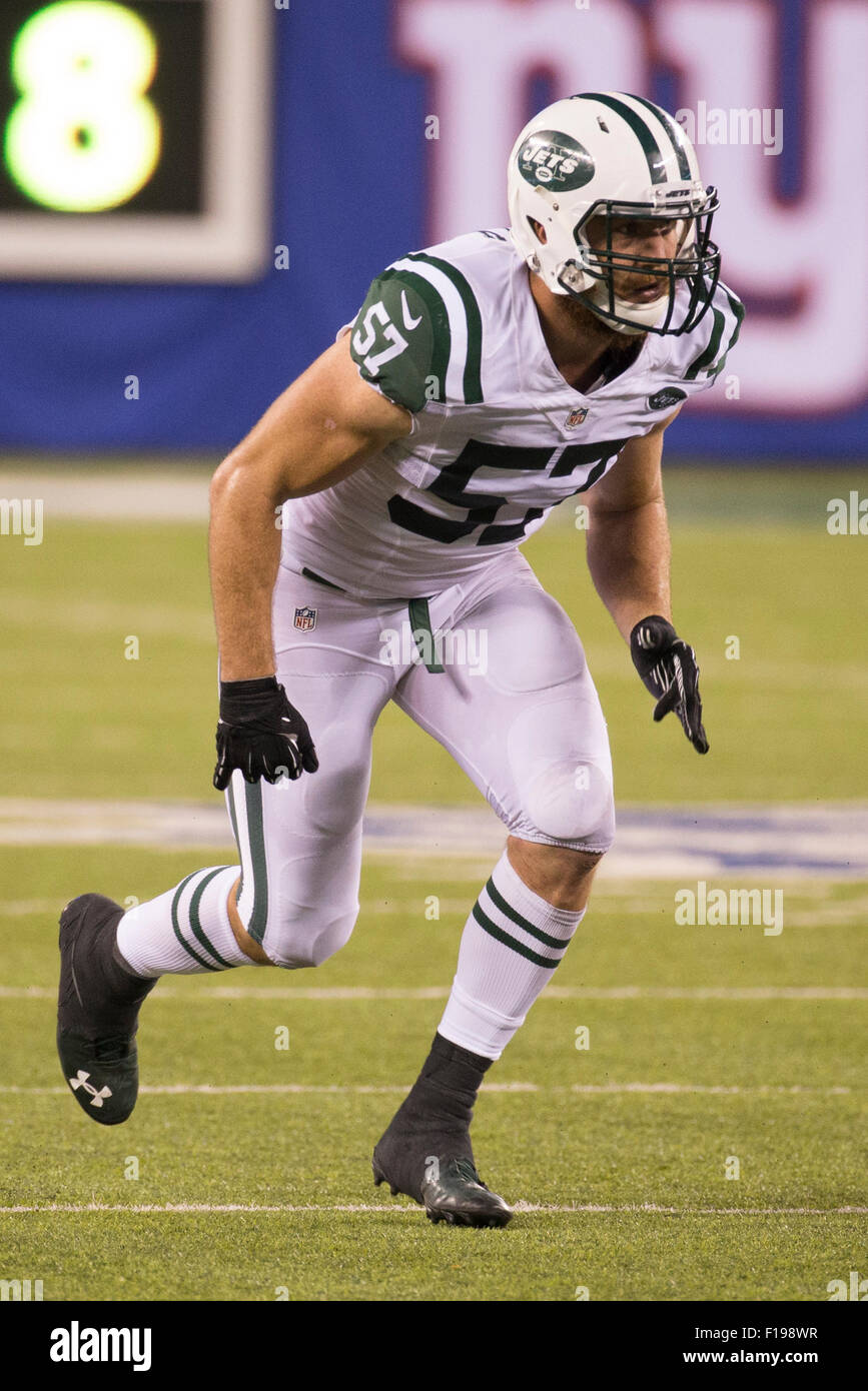 Agosto 29, 2015: New York getti linebacker Trevor Reilly (57) in azione ...
