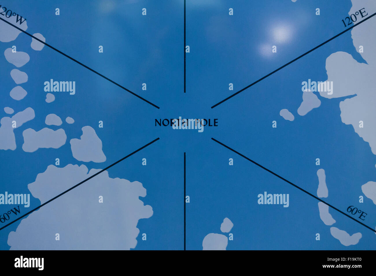 Mappa di polo nord Foto stock - Alamy