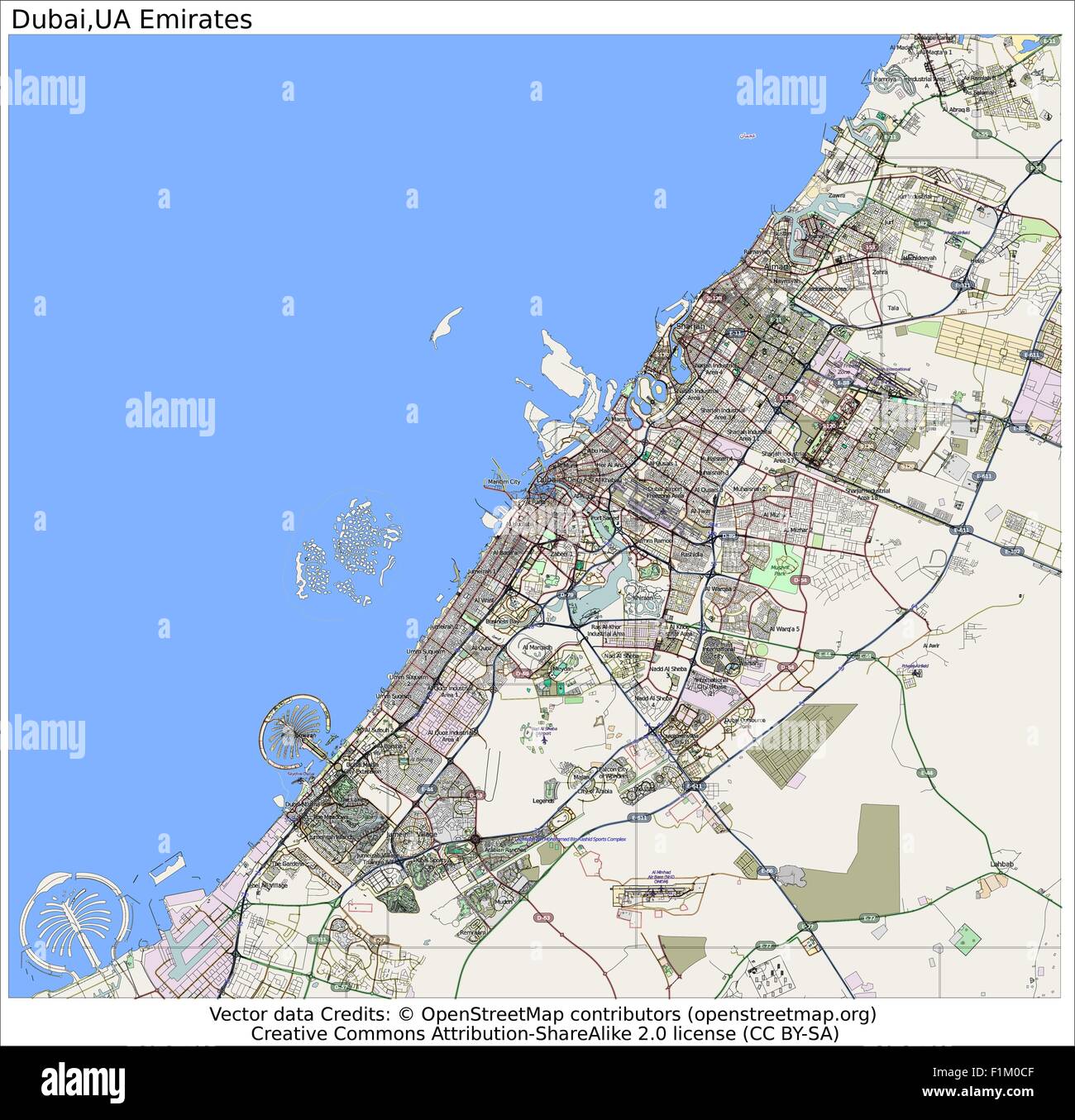 Mappa Dubai Immagini Vettoriali Stock - Alamy