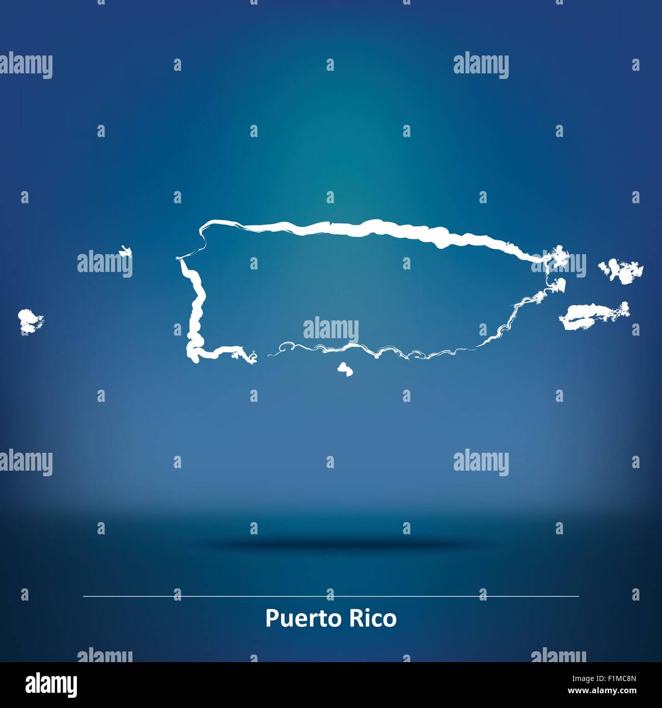 Mappa vettoriale di puerto rico Immagini Vettoriali Stock - Alamy