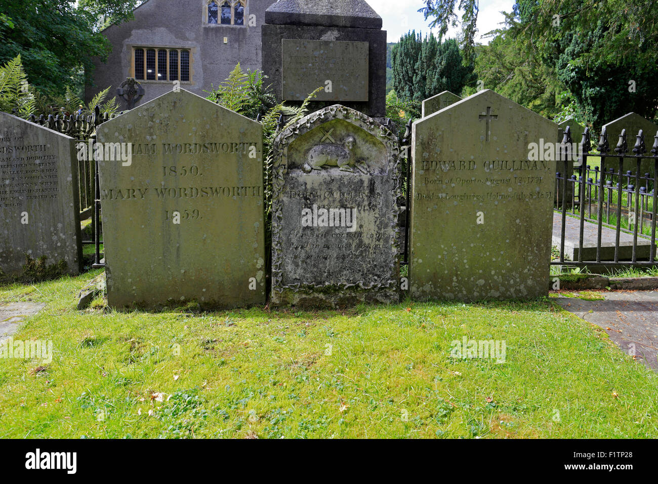 William wordsworths grave nella chiesa di st oswalds grasmere immagini ...