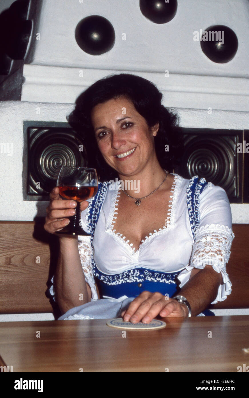 Deutsche volkstümliche Sängerin Lydia Huber, Deutschland 1980er Jahre ...