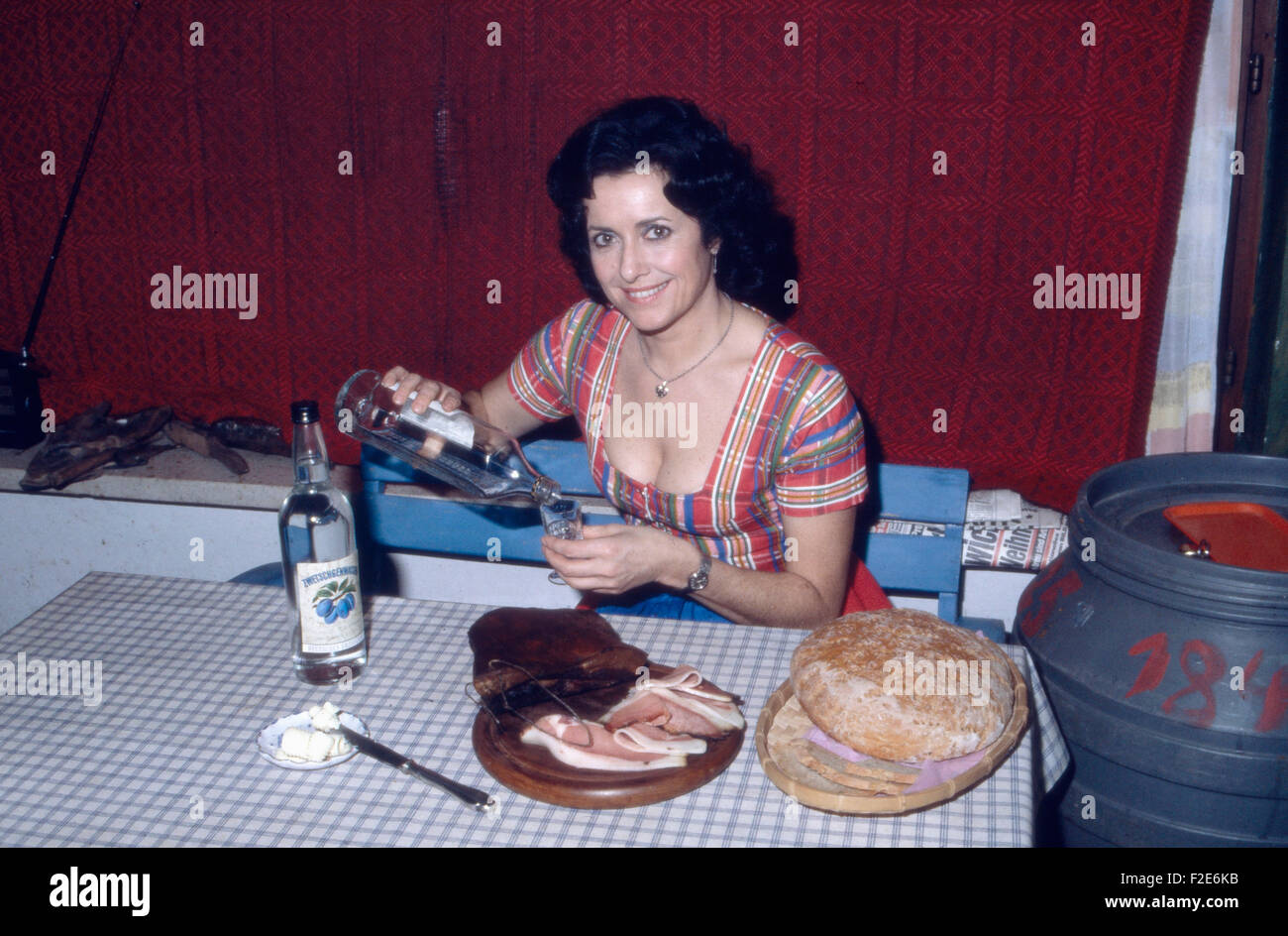 Deutsche volkstümliche Sängerin Lydia Huber, Deutschland 1980er Jahre ...