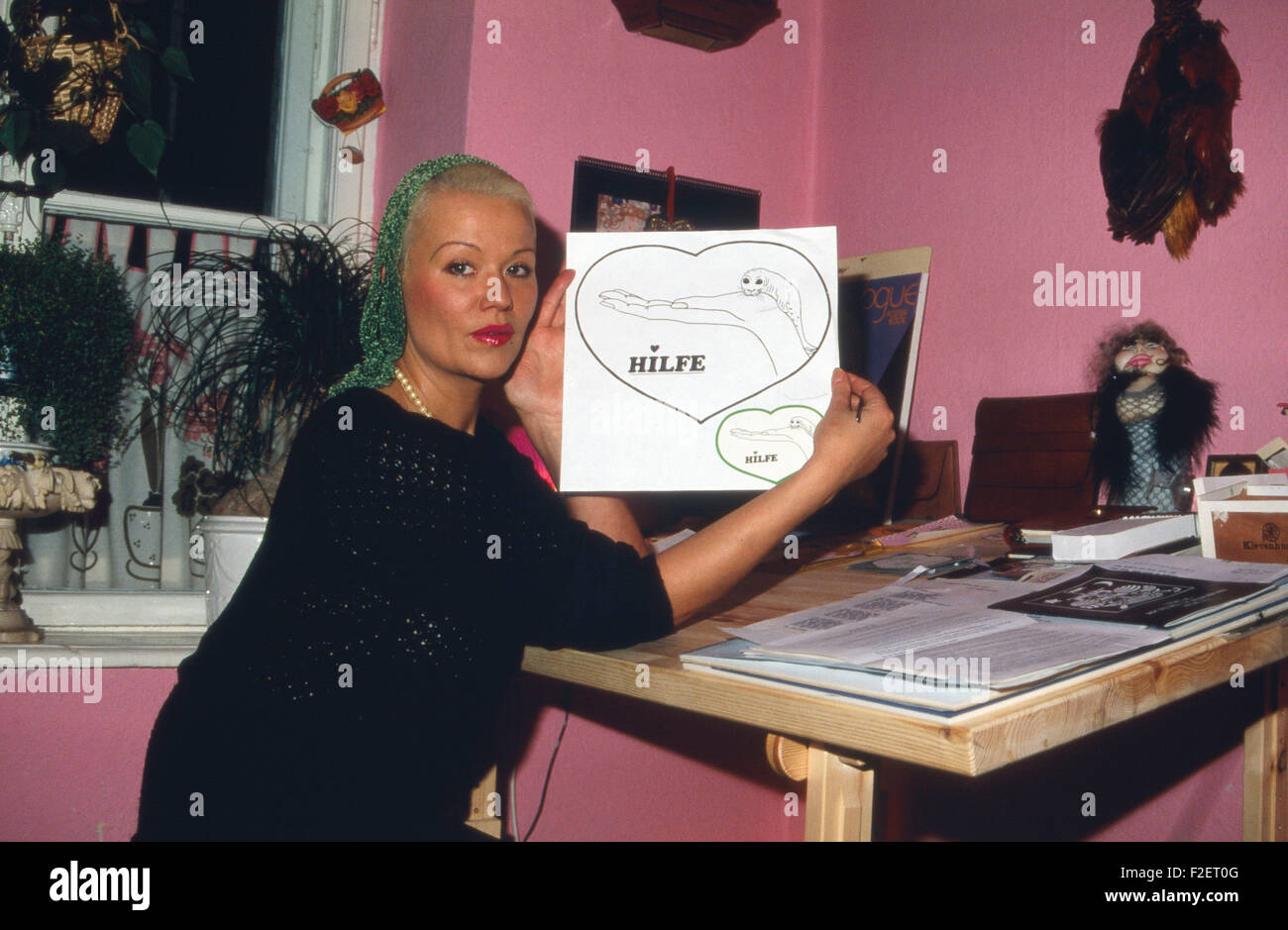 Deutsche Schauspielerin Heidi Stroh, Deutschland 1980er Jahre. Attrice ...