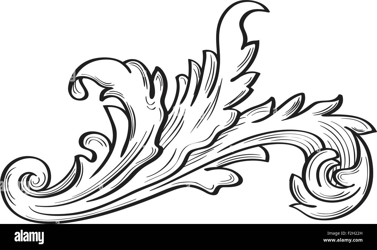 Scorrimento disegno foglia d'acanto immagini e fotografie stock ad alta ...