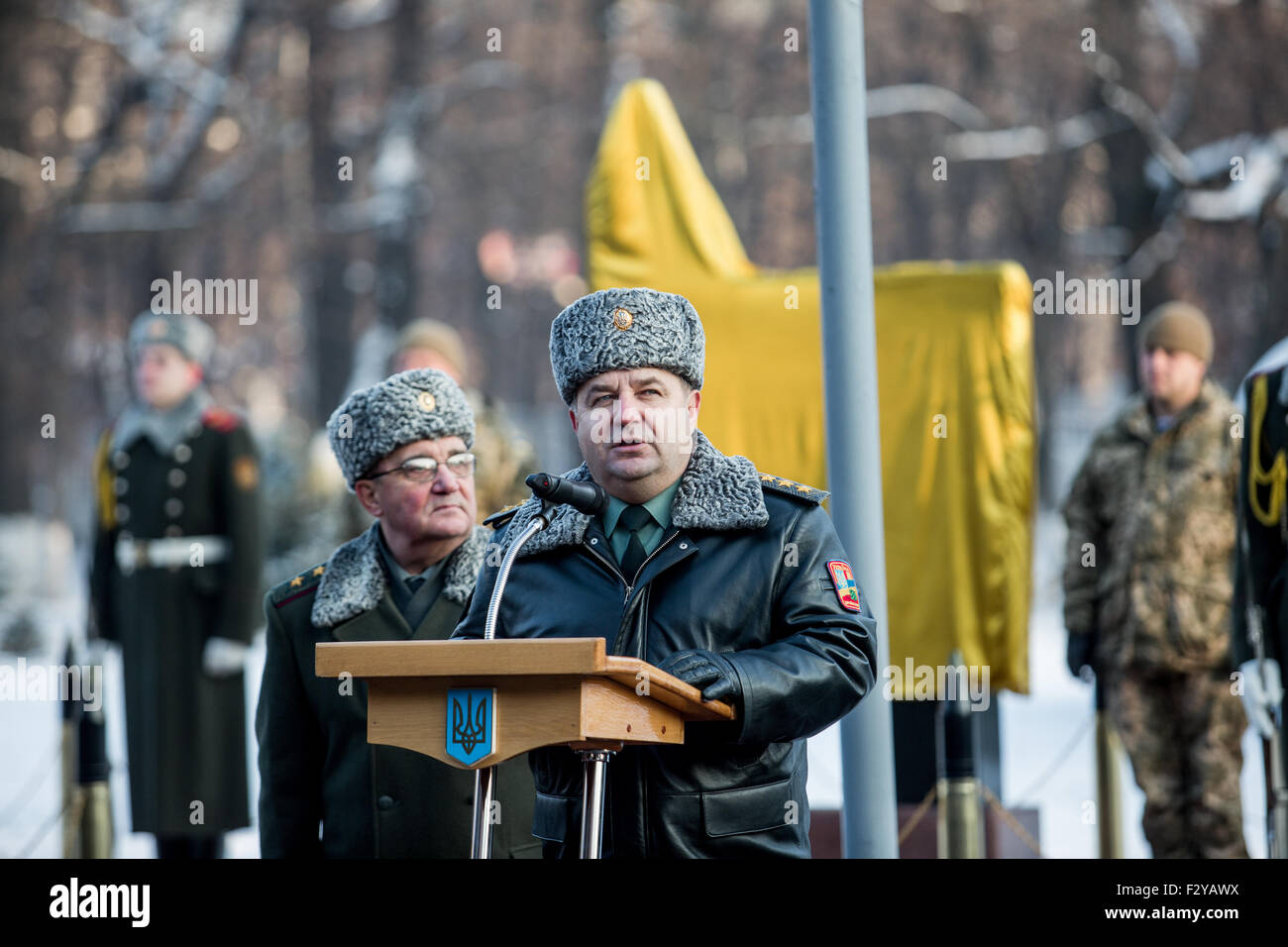 Kiev, Ucraina - 4 Dicembre 2014: il Ministro della Difesa di Ucraina ...