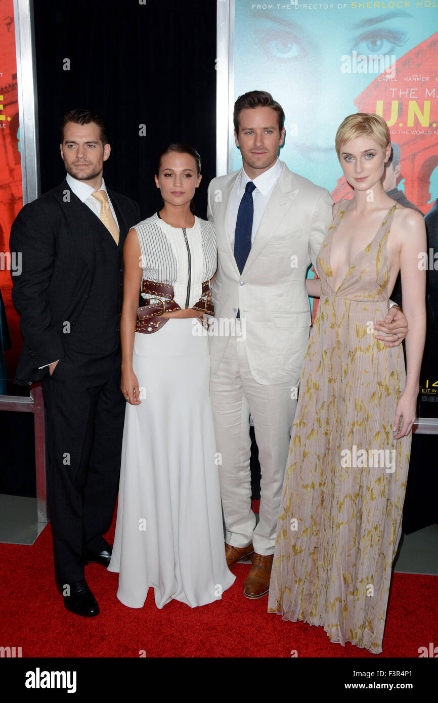 L'uomo da U.N.C.L.E. New York Premiere - Red Carpet arrivi con: Henry Cavill, Alicia Vikander ...