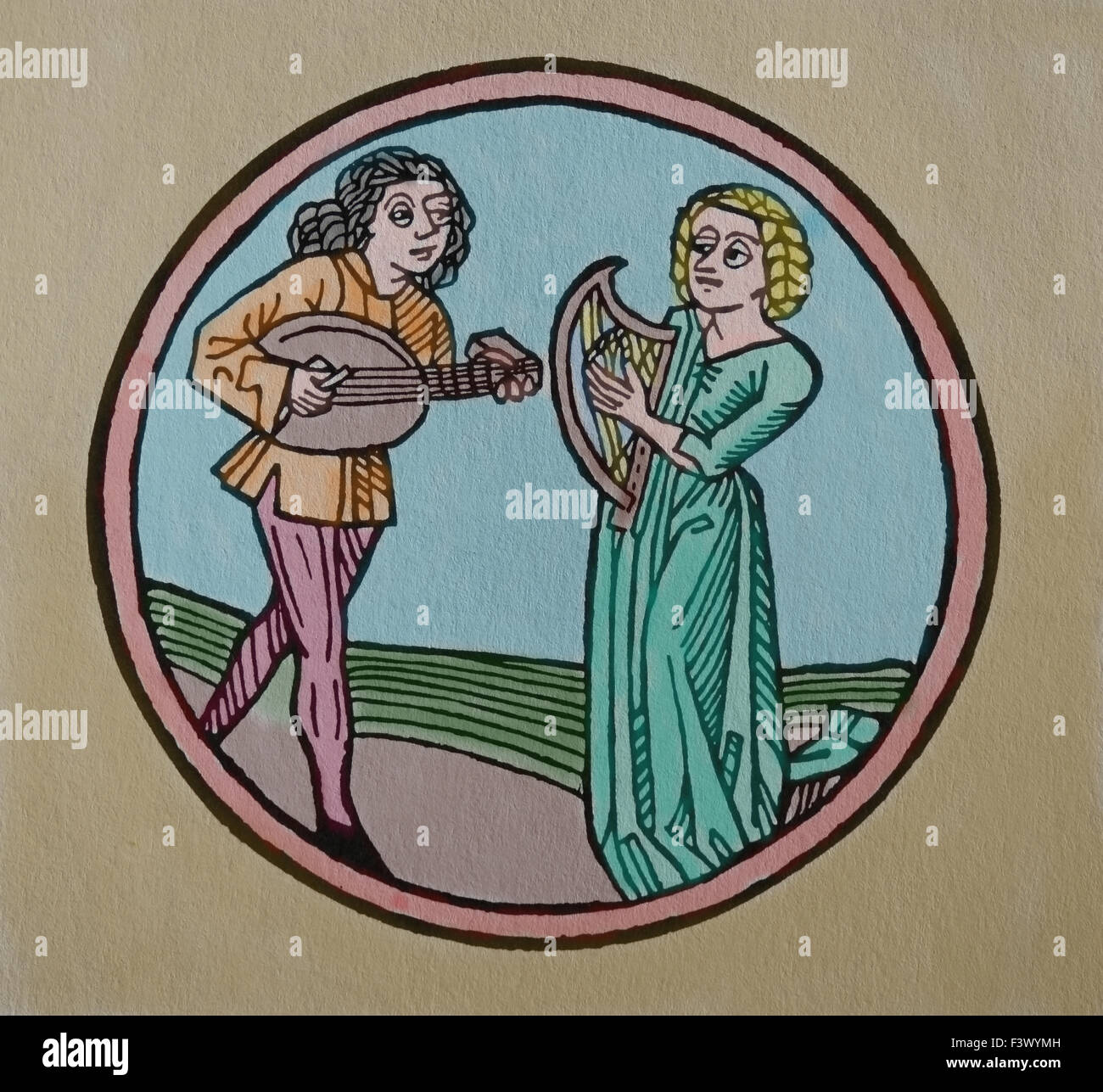 Strumenti musicali del medioevo la lira immagini e fotografie stock ad ...