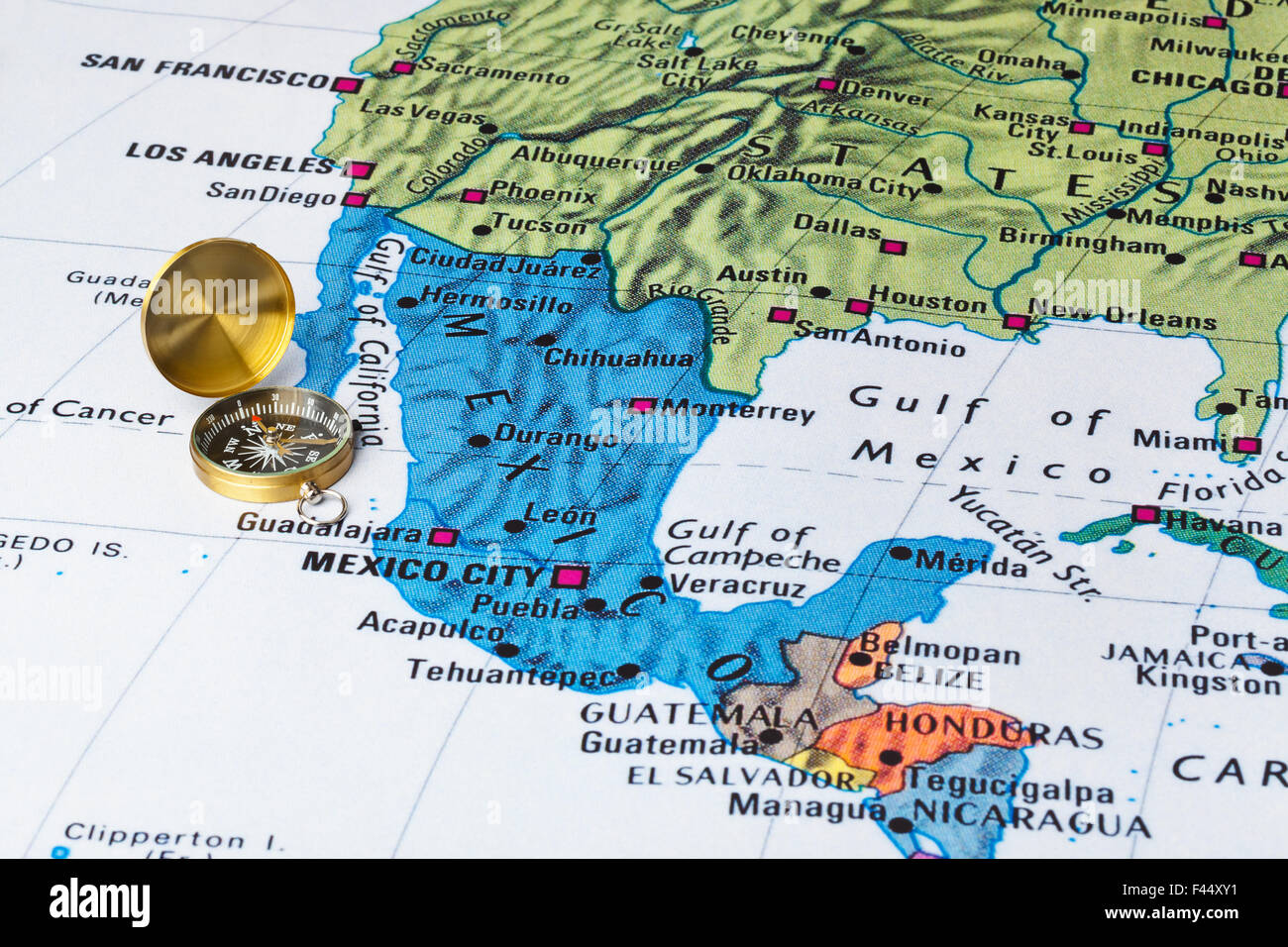 Mappa dell'oro del messico immagini e fotografie stock ad alta ...