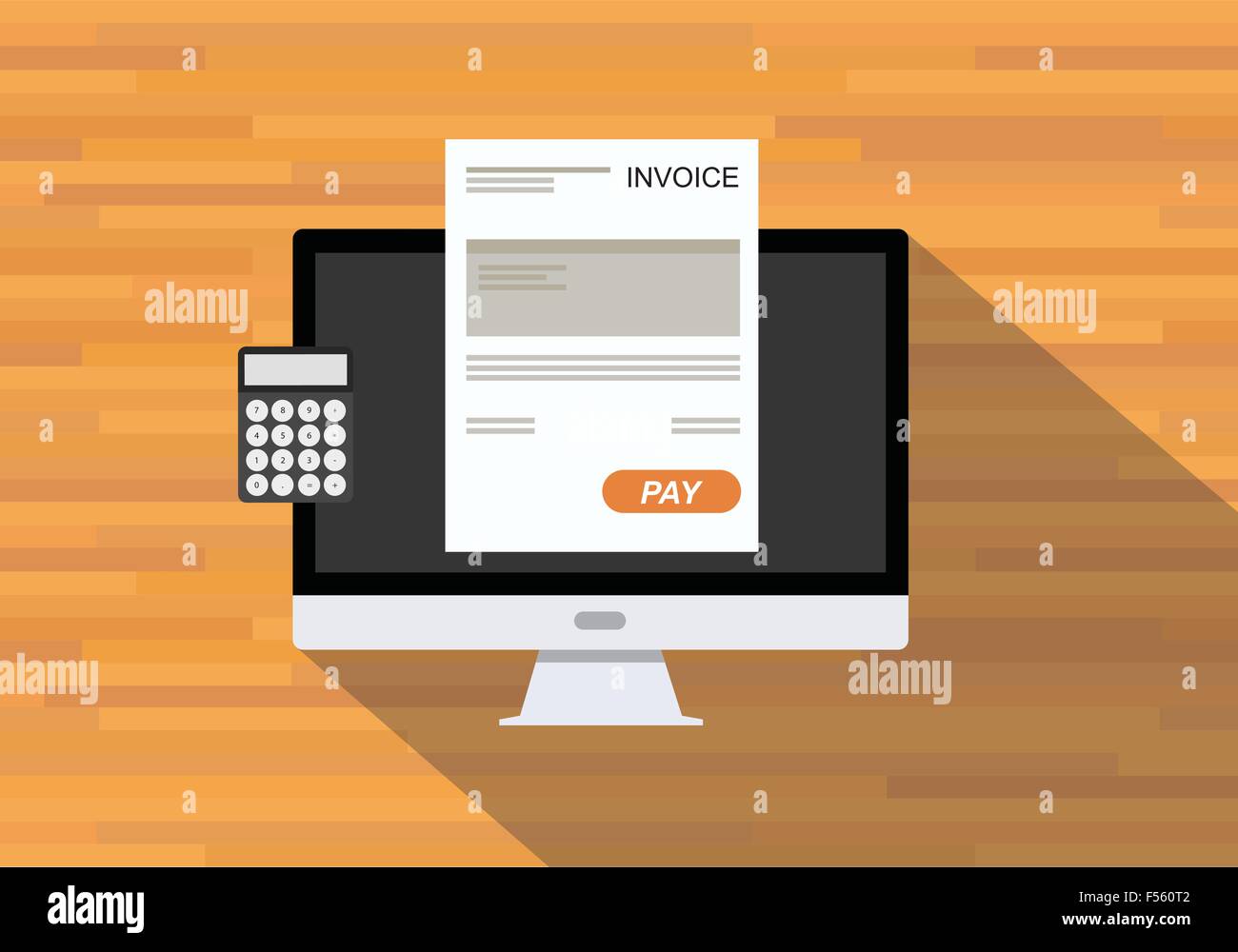 Le fatture del documento di fattura pagano Immagini Vettoriali Stock ...