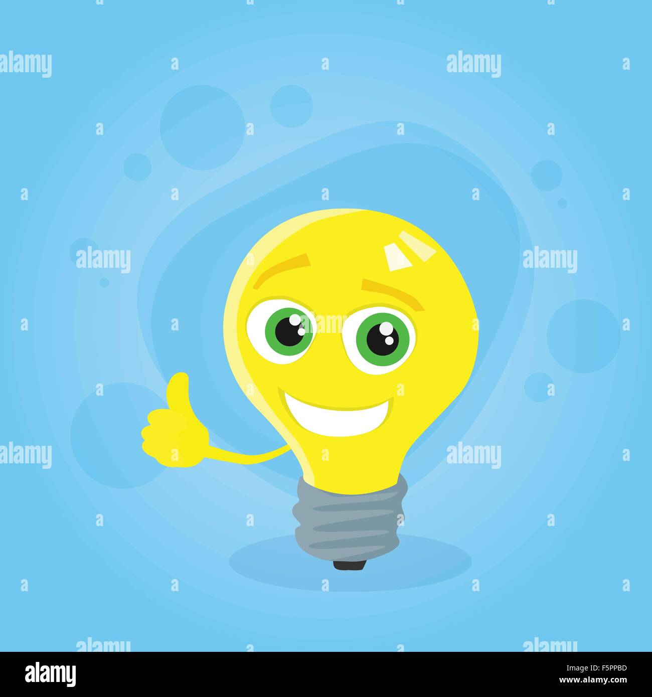 Light bulb cartoon smiley Immagini Vettoriali Stock - Alamy