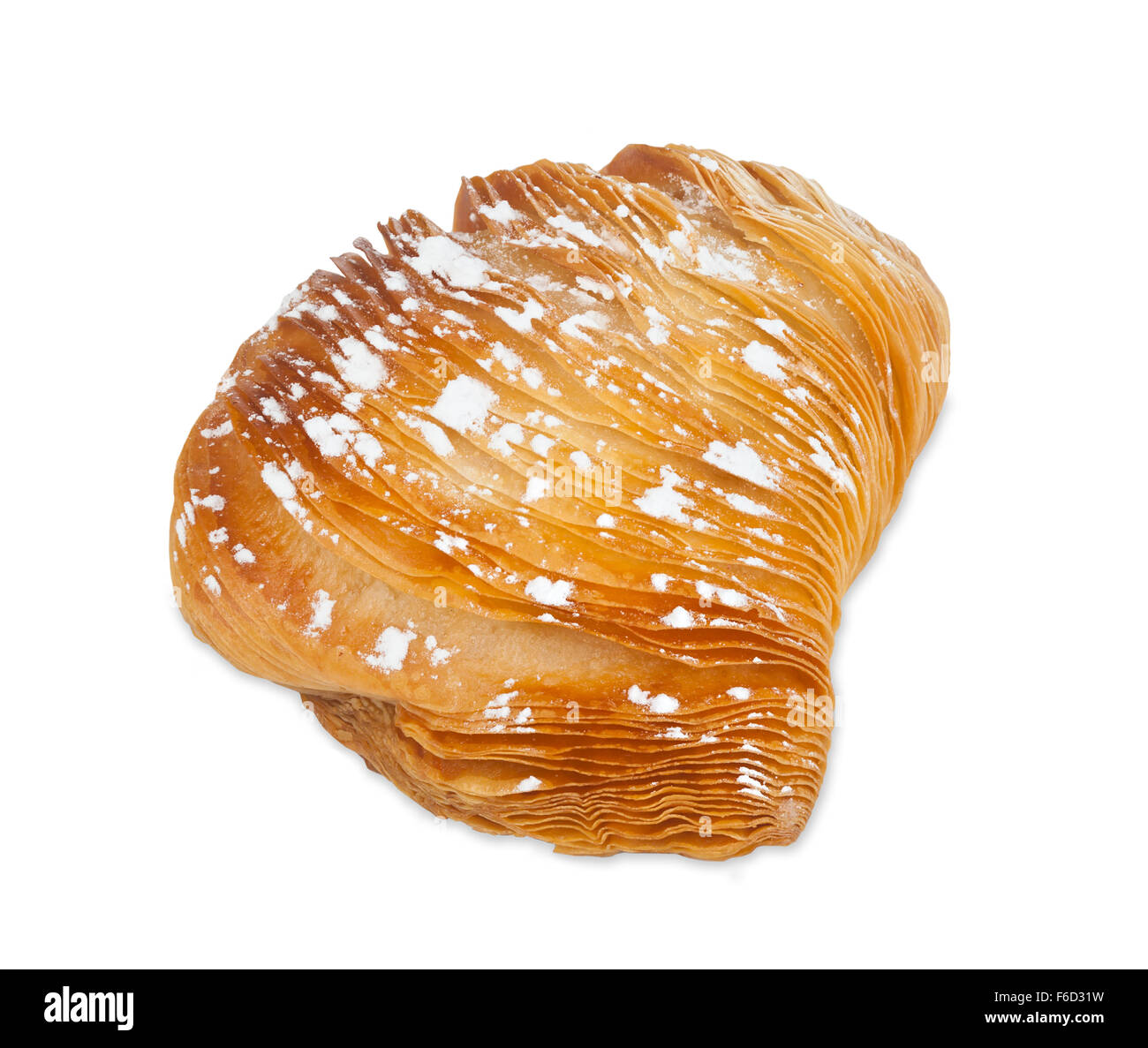 Napoletano di una sfogliatella riccia isolati su sfondo bianco Foto ...