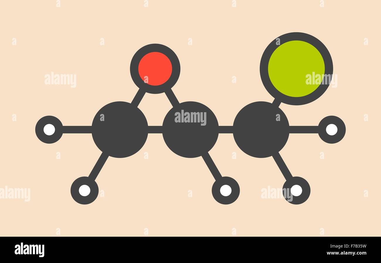 Epicloridrina (ECH) resina epossidica building block. Stilizzata di ...