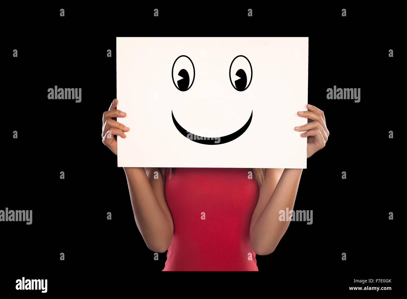 Hand holding smiley face emoticon immagini e fotografie stock ad alta ...