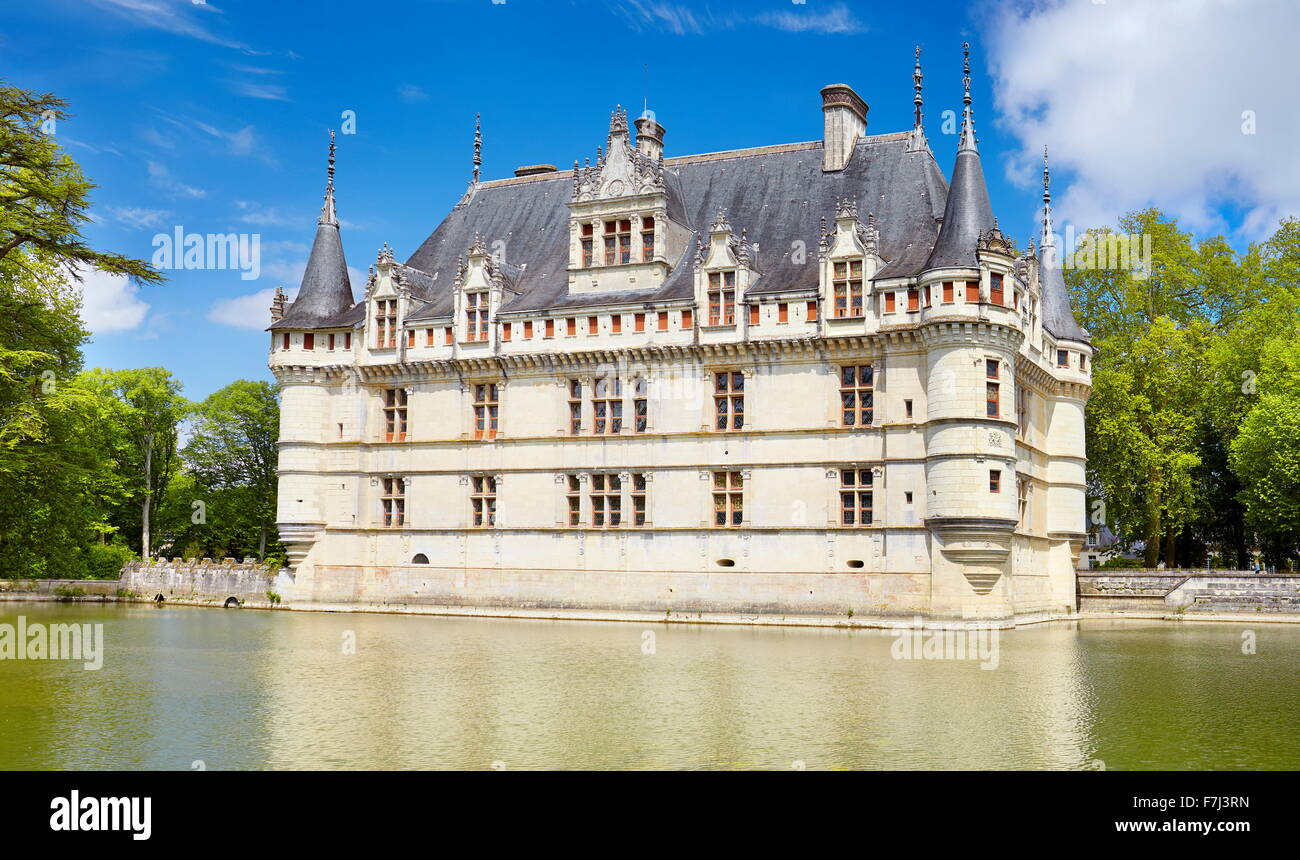 Castello dazay le rideau valle della loira francia immagini e ...