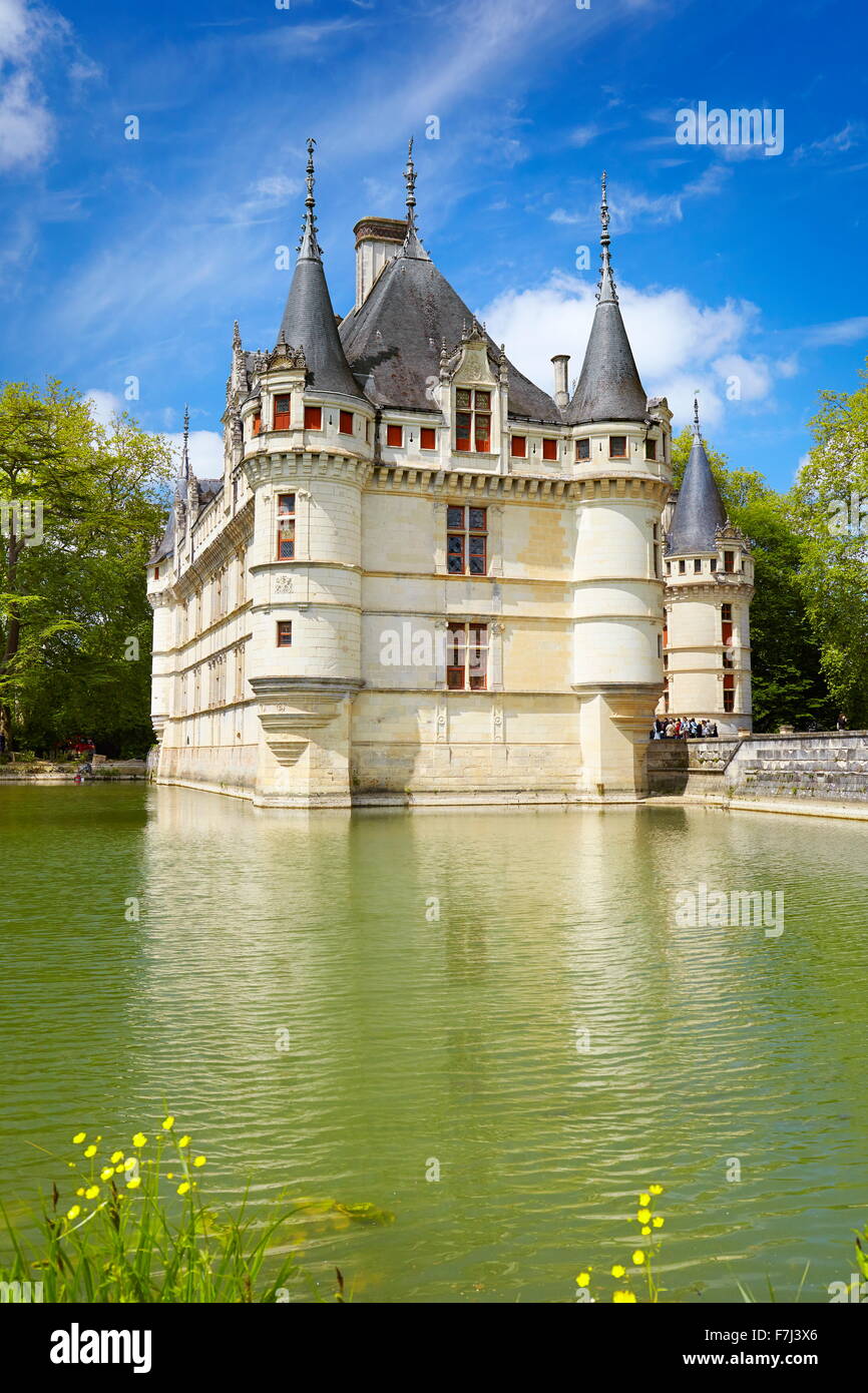 Castello dazay le rideau valle della loira francia immagini e ...