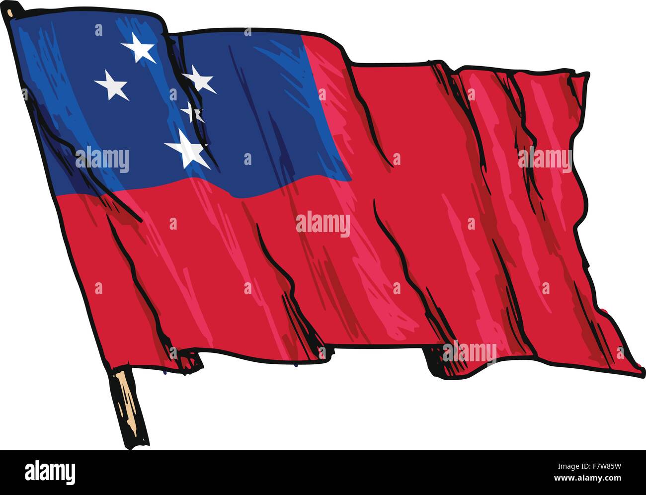 Bandiera samoa Immagini Vettoriali Stock - Alamy