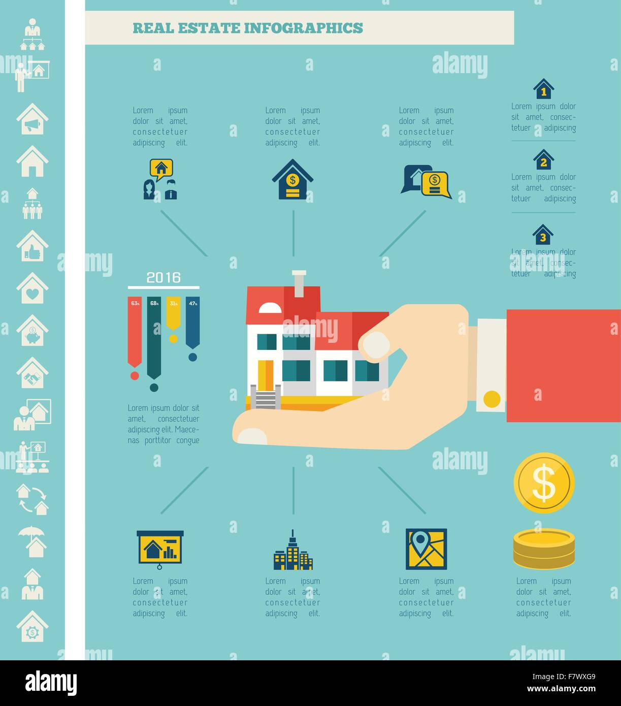 Pie chart real estate infographic immagini e fotografie stock ad alta ...