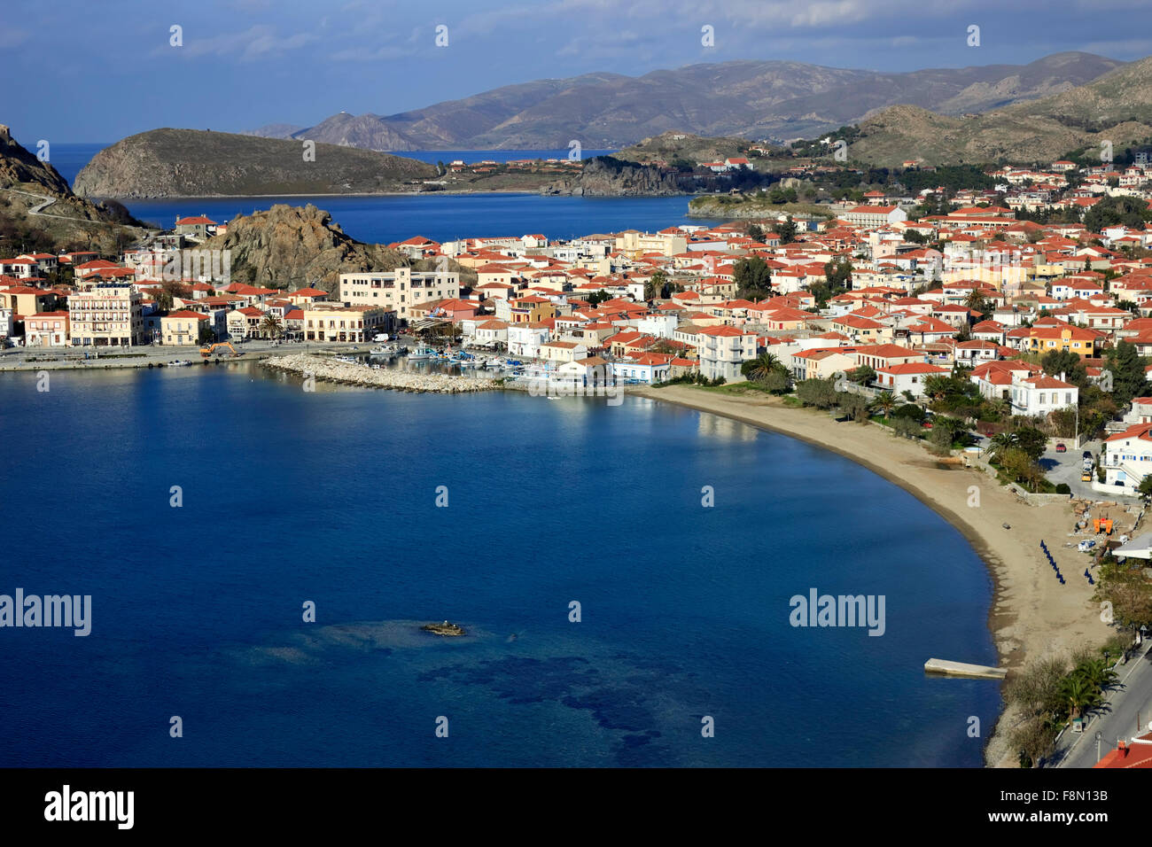 Mirina città paesaggio urbano locale di architettura degli edifici ...