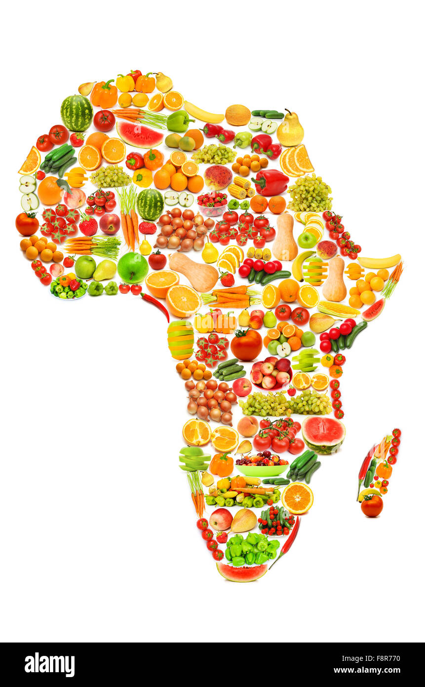 Map of the world with fruits immagini e fotografie stock ad alta ...