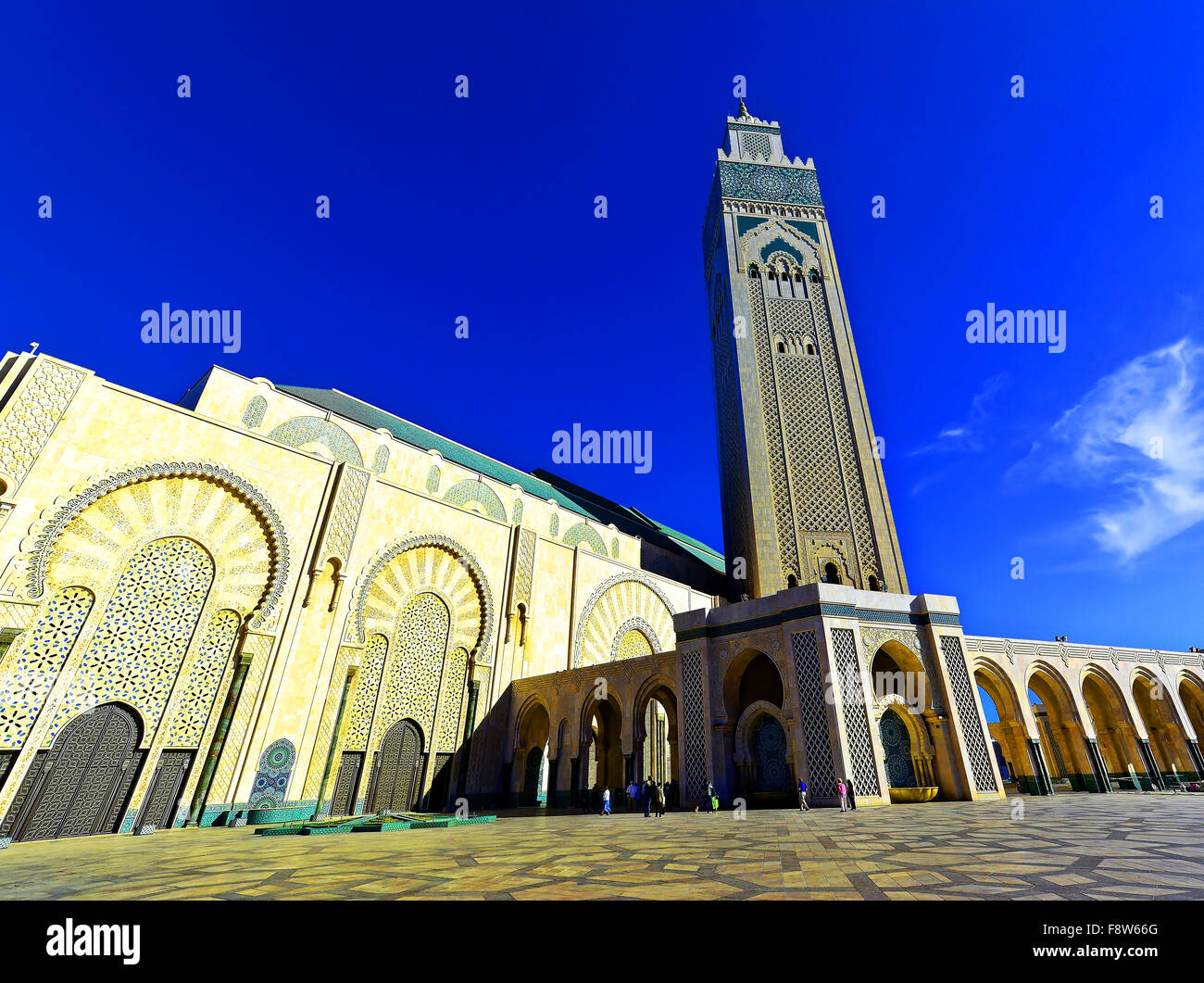 Casablanca Marocco Moschea Hassan II vista esterna Foto stock - Alamy