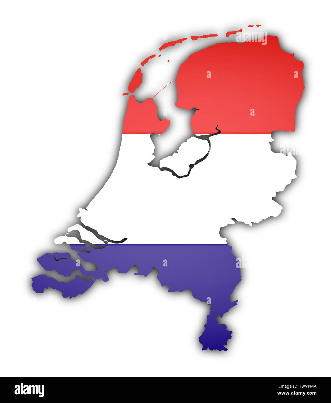 Netherlands country map immagini e fotografie stock ad alta risoluzione ...