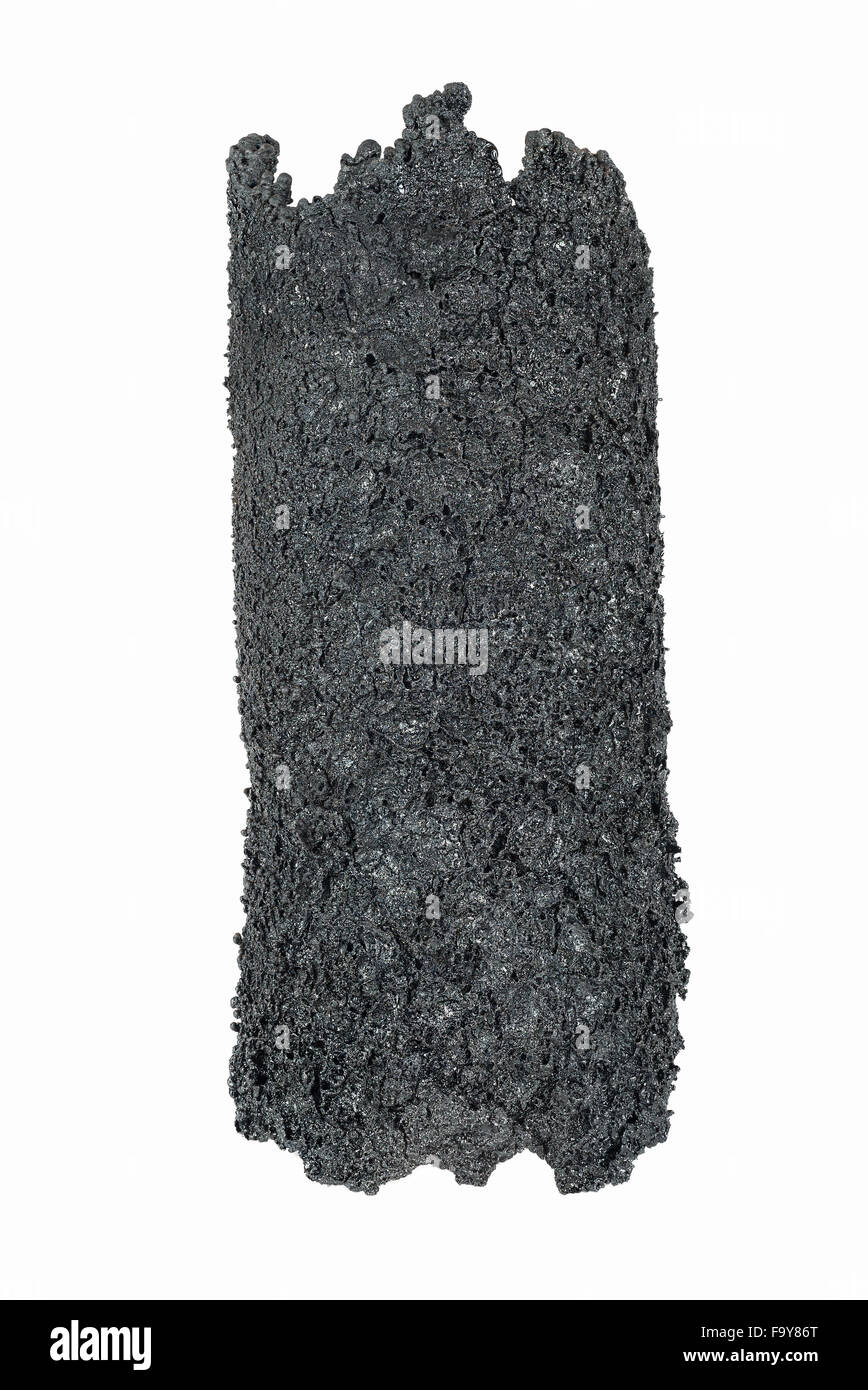 Pericoloso accumulo di creosoto rimosso da una stufa a legna camino ...