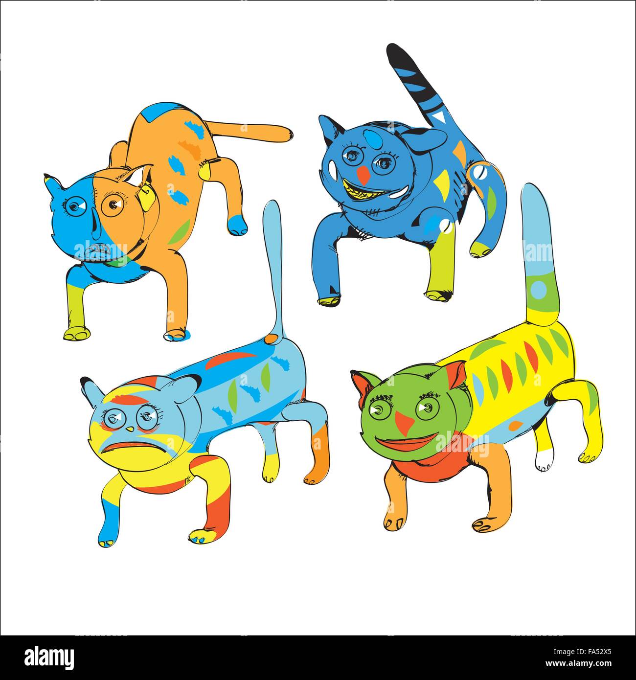 Code di gatti Immagini Vettoriali Stock - Alamy