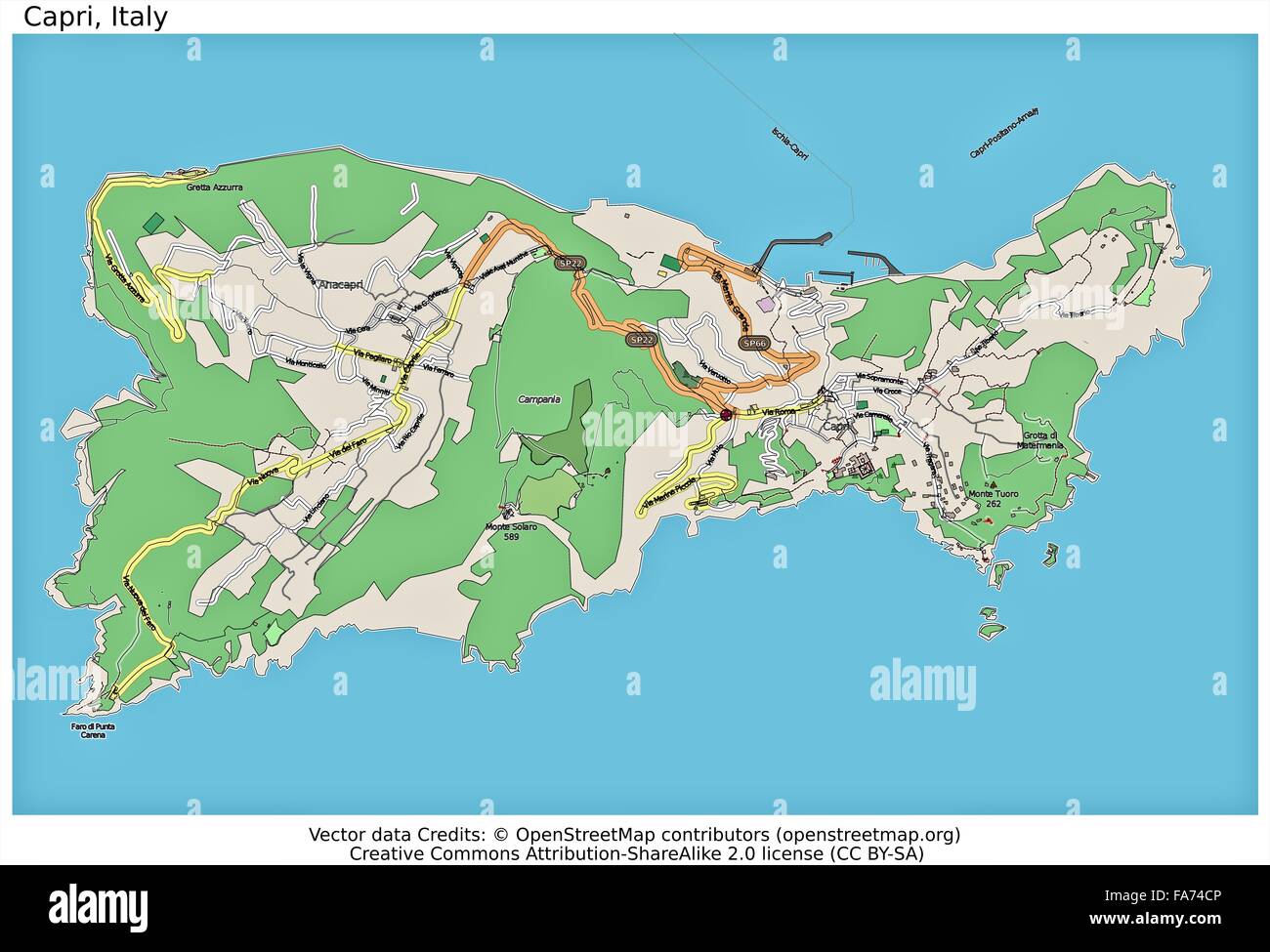 Capri mappa Immagini e Fotos Stock - Alamy