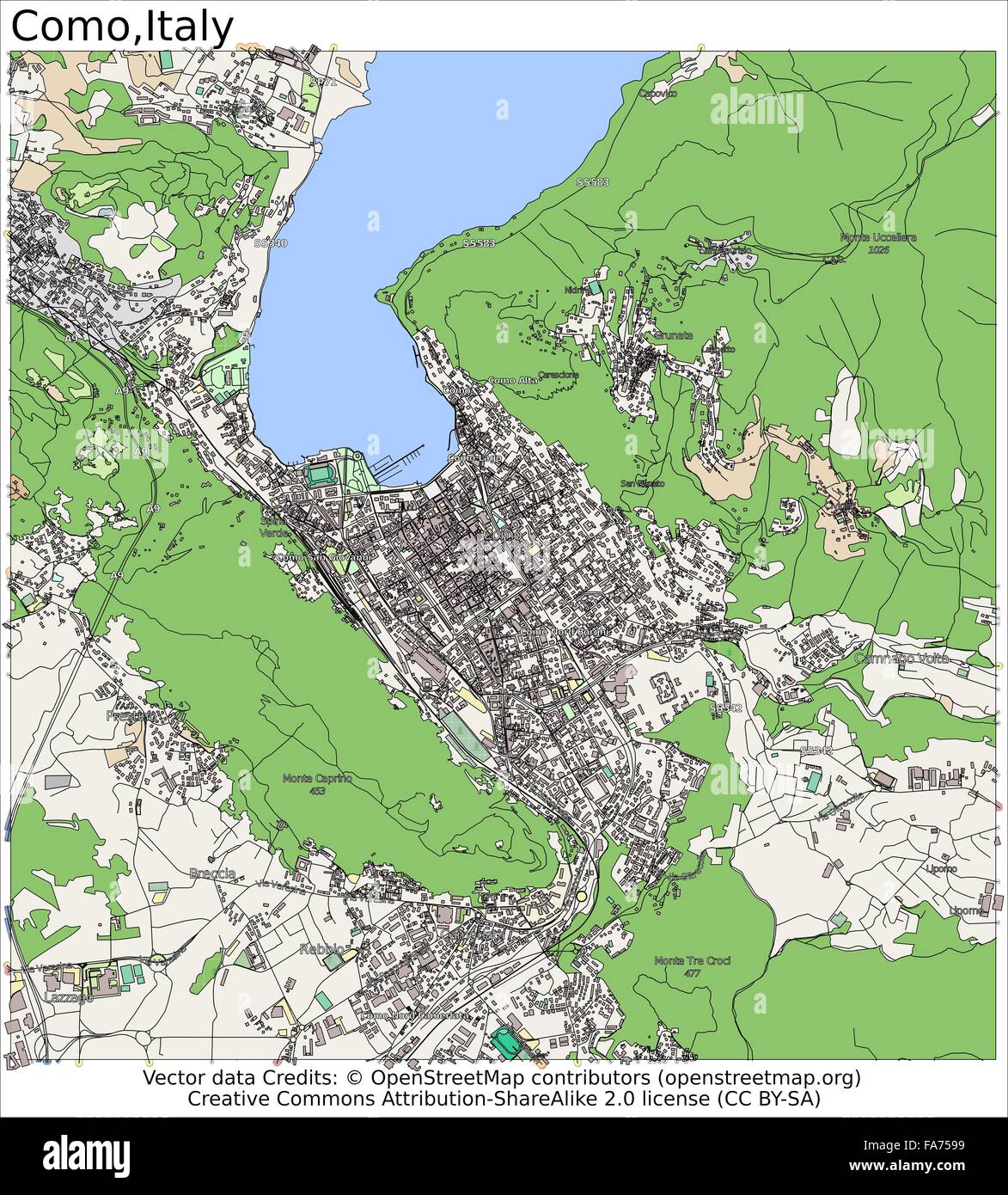 Mappa Di Como Immagini e Fotos Stock - Alamy