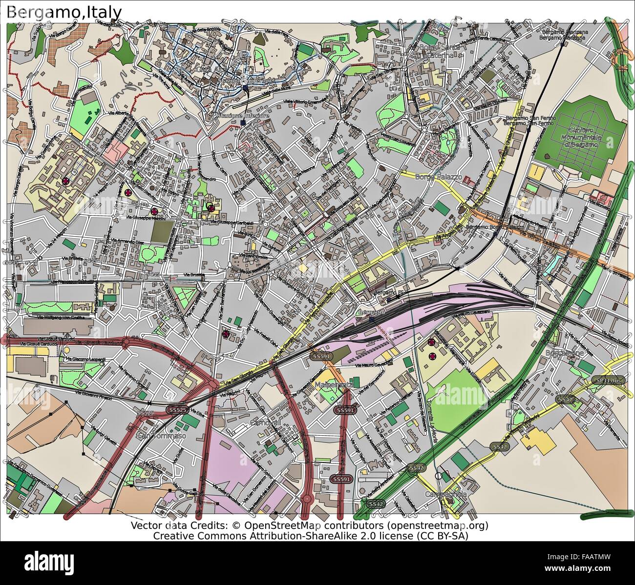 Bergamo map Immagini e Fotos Stock - Alamy