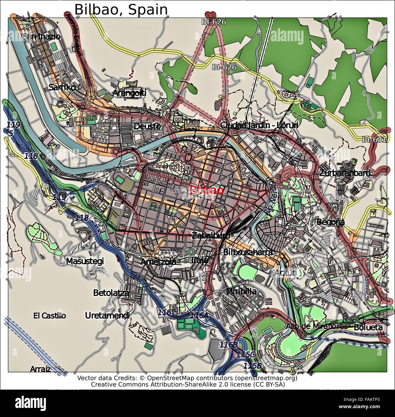 Mappa Di Bilbao Immagini e Fotos Stock - Alamy