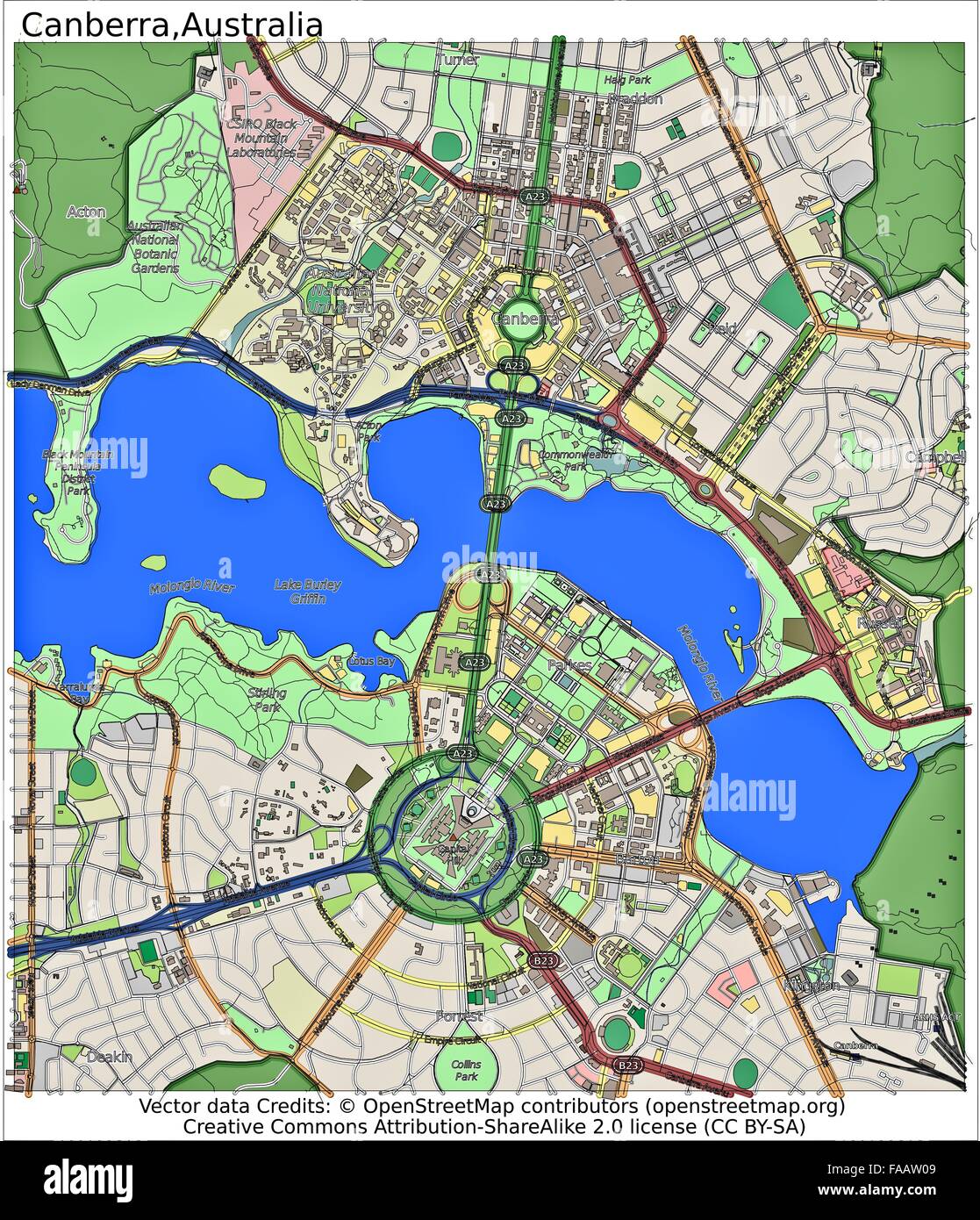 Mappa Di Canberra Immagini e Fotos Stock - Alamy