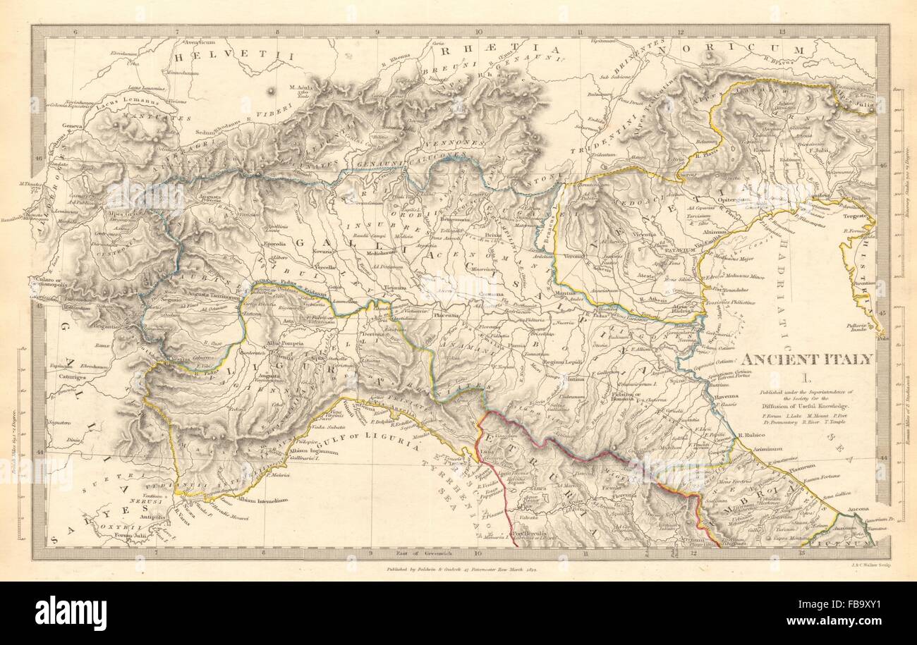 Antica mappa della liguria immagini e fotografie stock ad alta ...