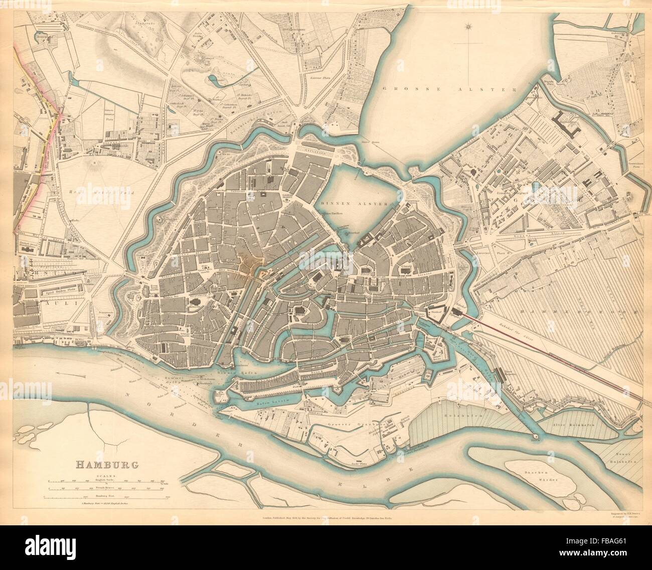 Hamburg city map immagini e fotografie stock ad alta risoluzione - Alamy